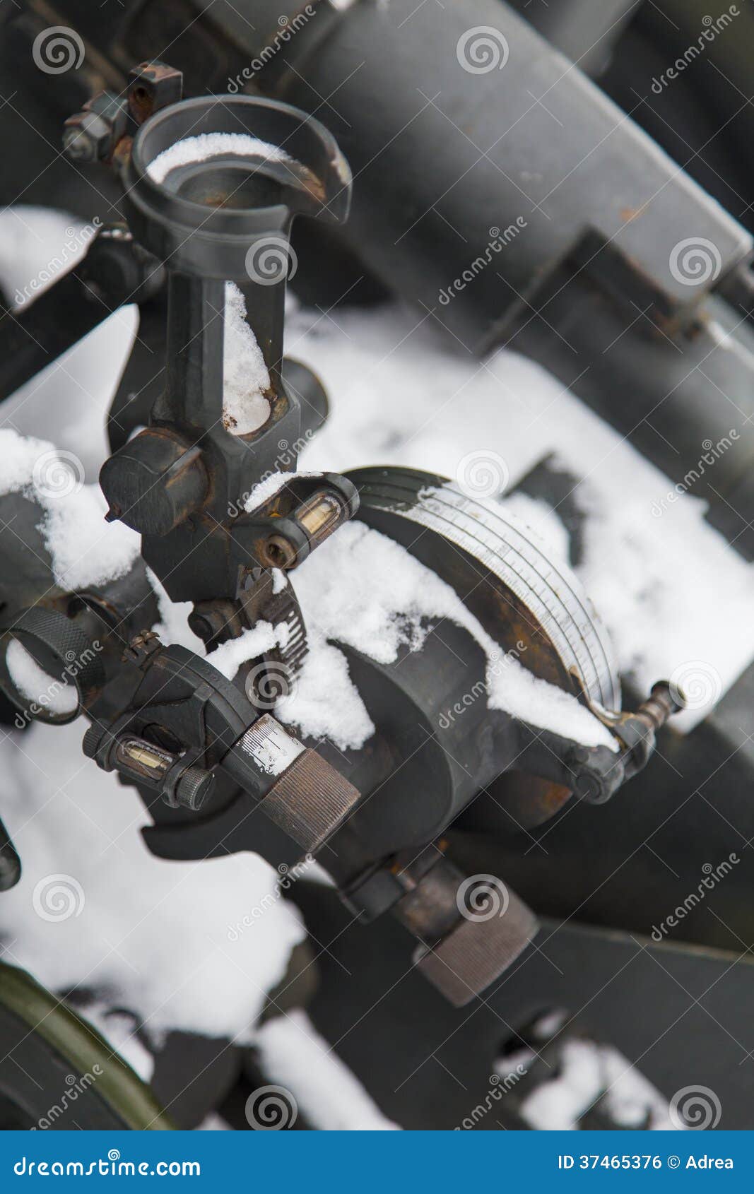 Reloading and Aiming System from a Field Gun Stock Photo - Image of ...