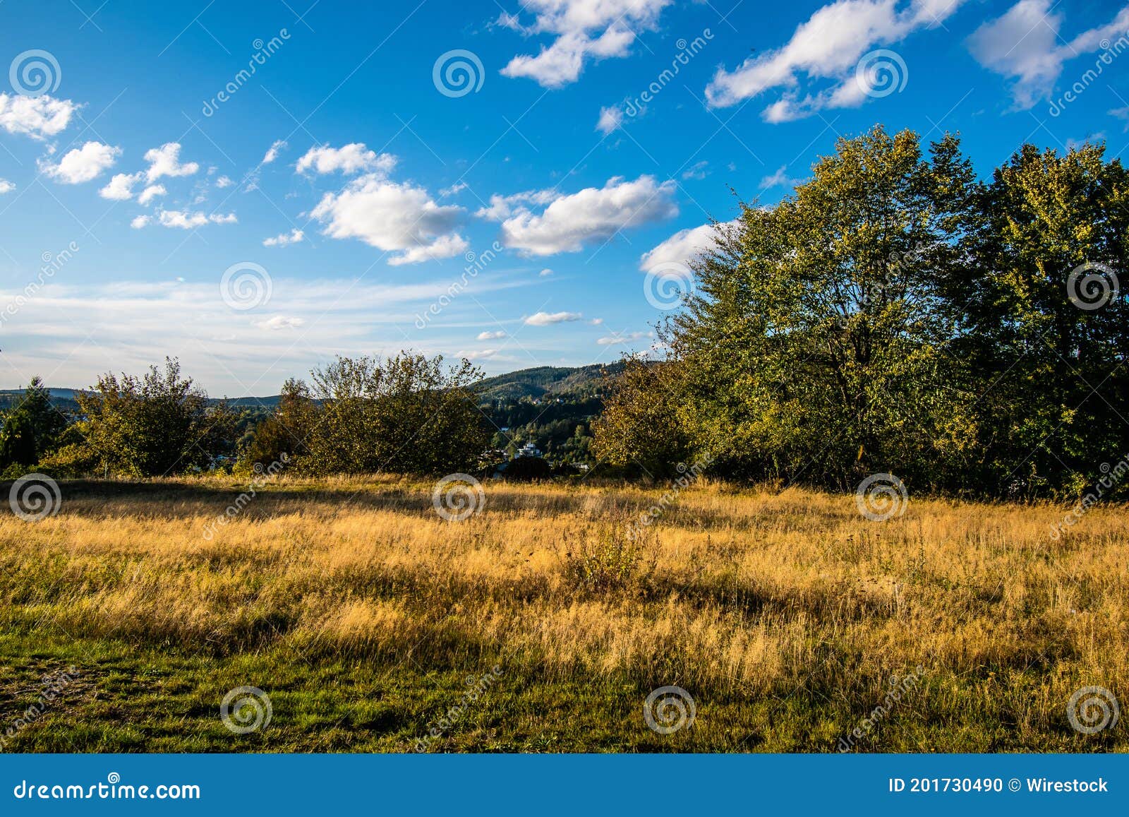Field in the City of Suhl in Thuringia, Germany Captured during October ...