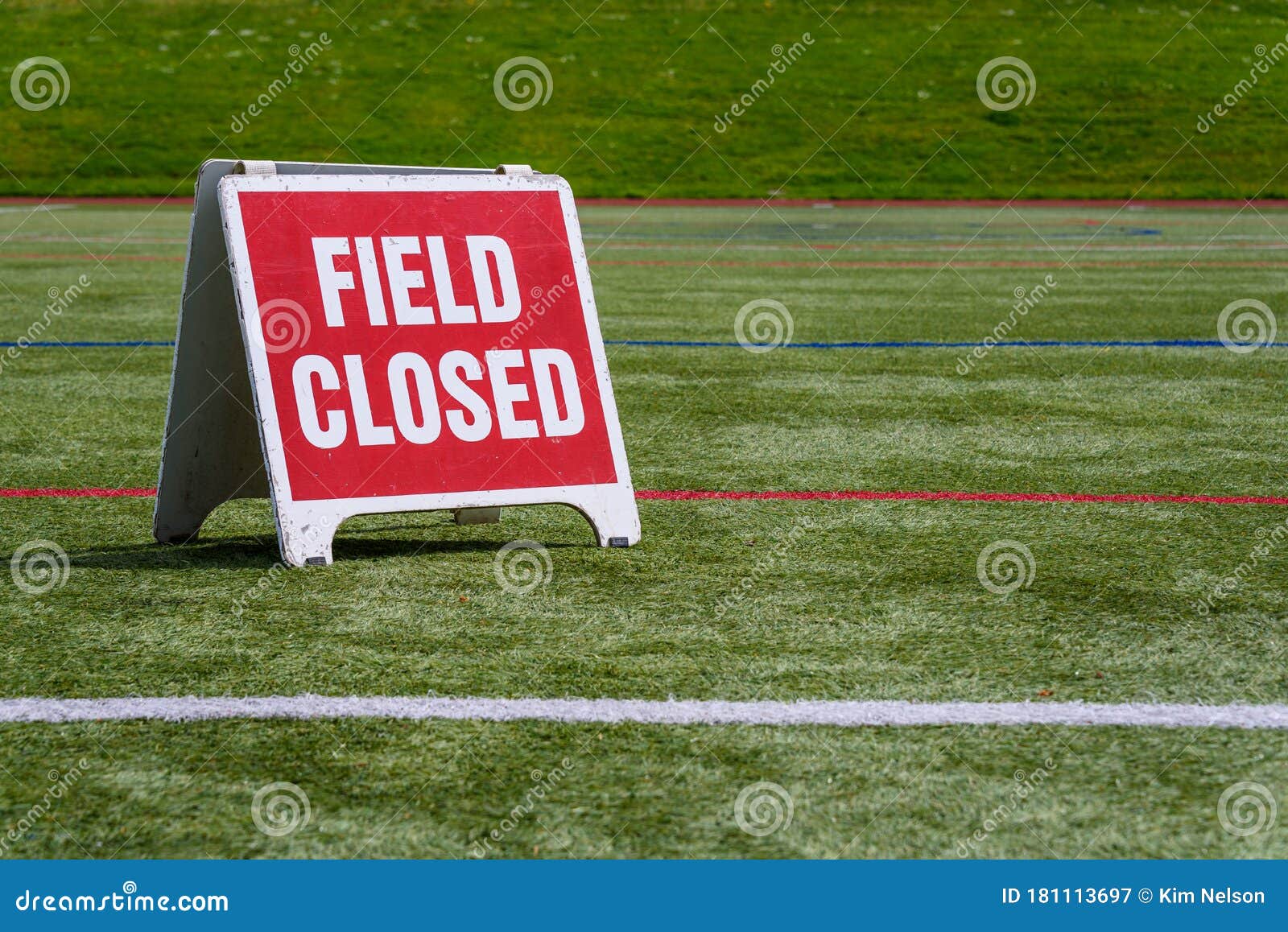 Field Closed Sign, Athletic Field Closed Due To Coronavirus Response ...