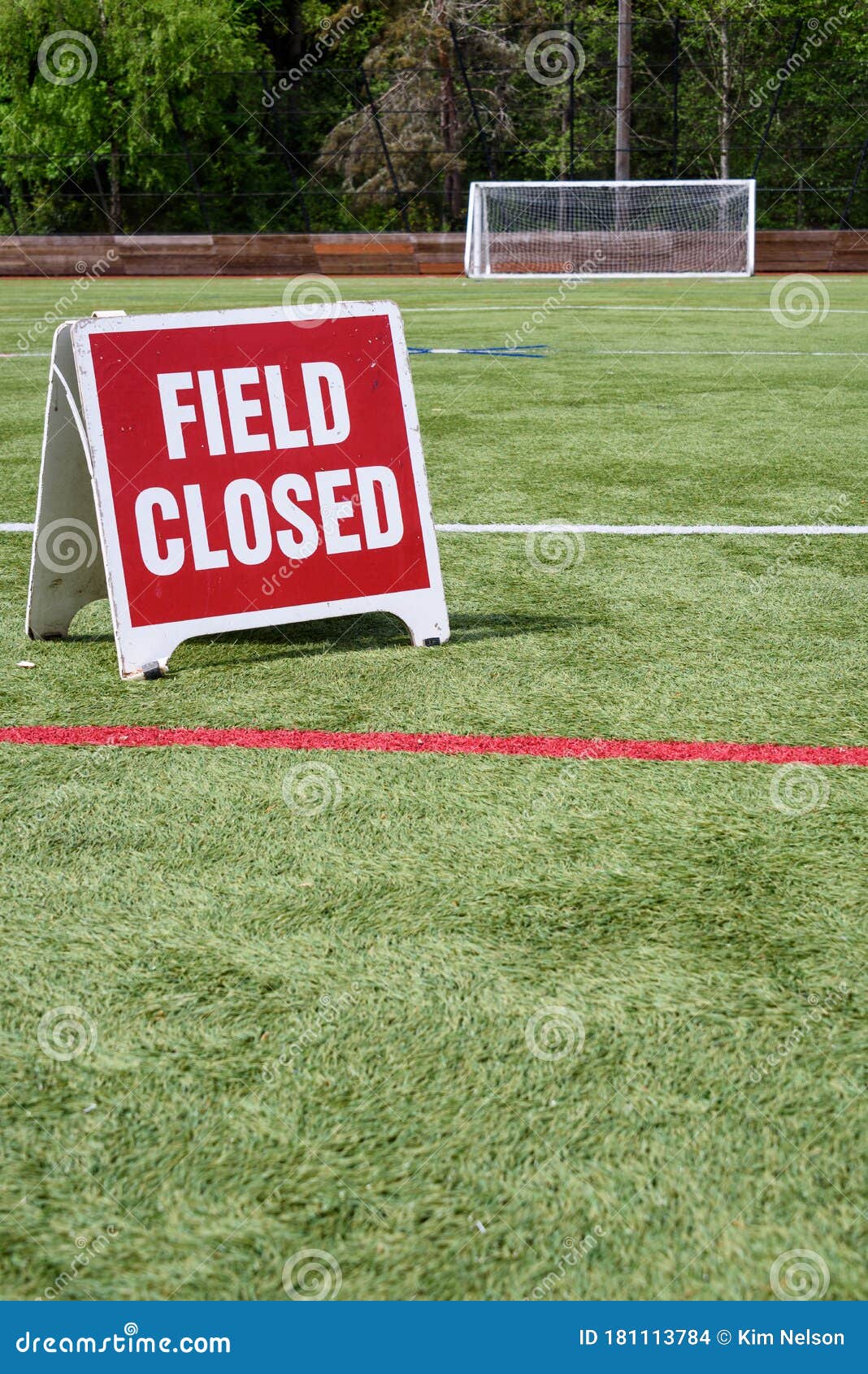 Field Closed Sign, Athletic Field Closed Due To Coronavirus Response ...