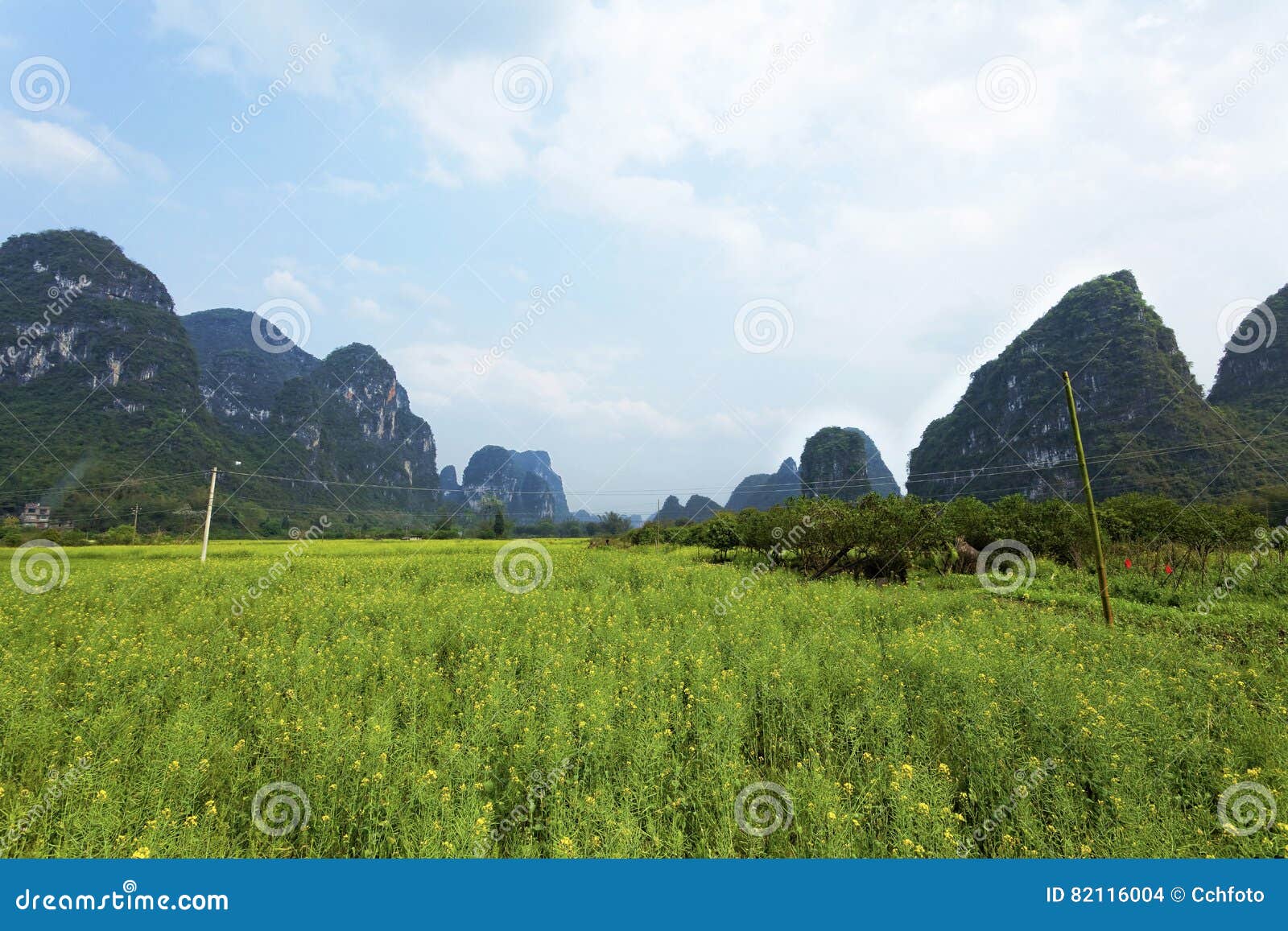 Field Contry Scenery View,Yangshuo County Stock Photo - Image of yulong ...