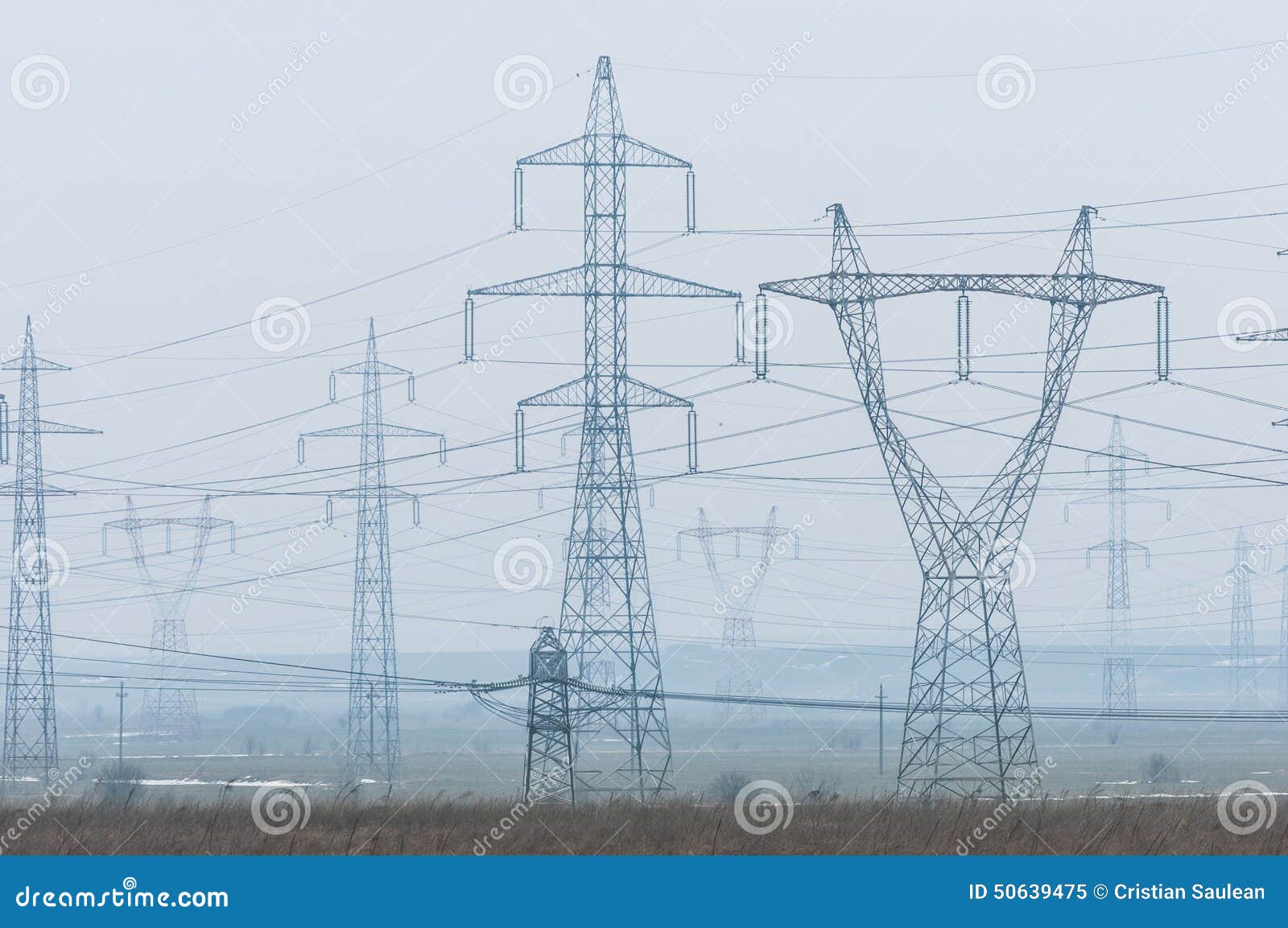 Field with electric energy stock image. Image of sunrise - 50639475