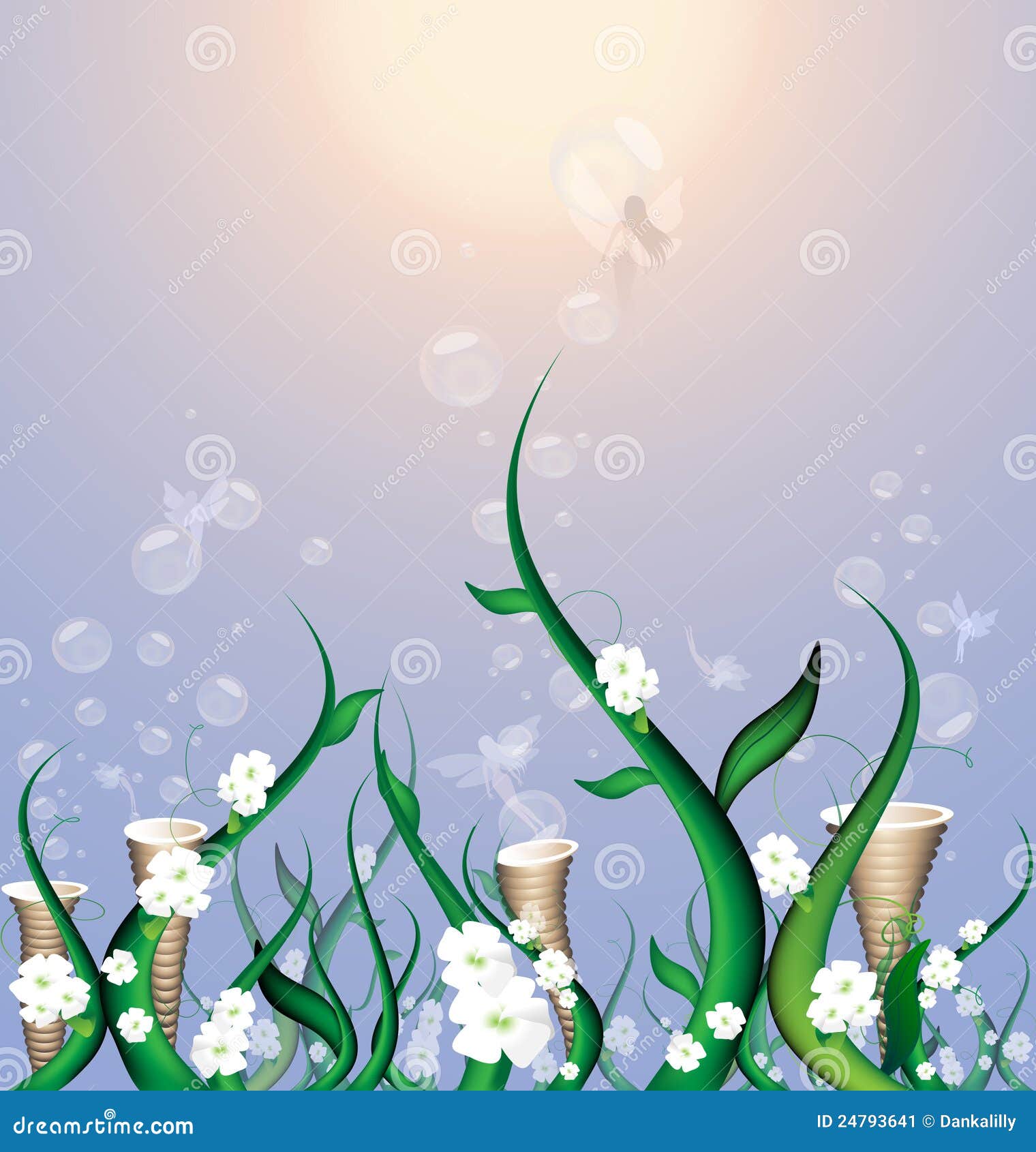 Field of fairy stock vector. Illustration of leaves, heaven - 24793641