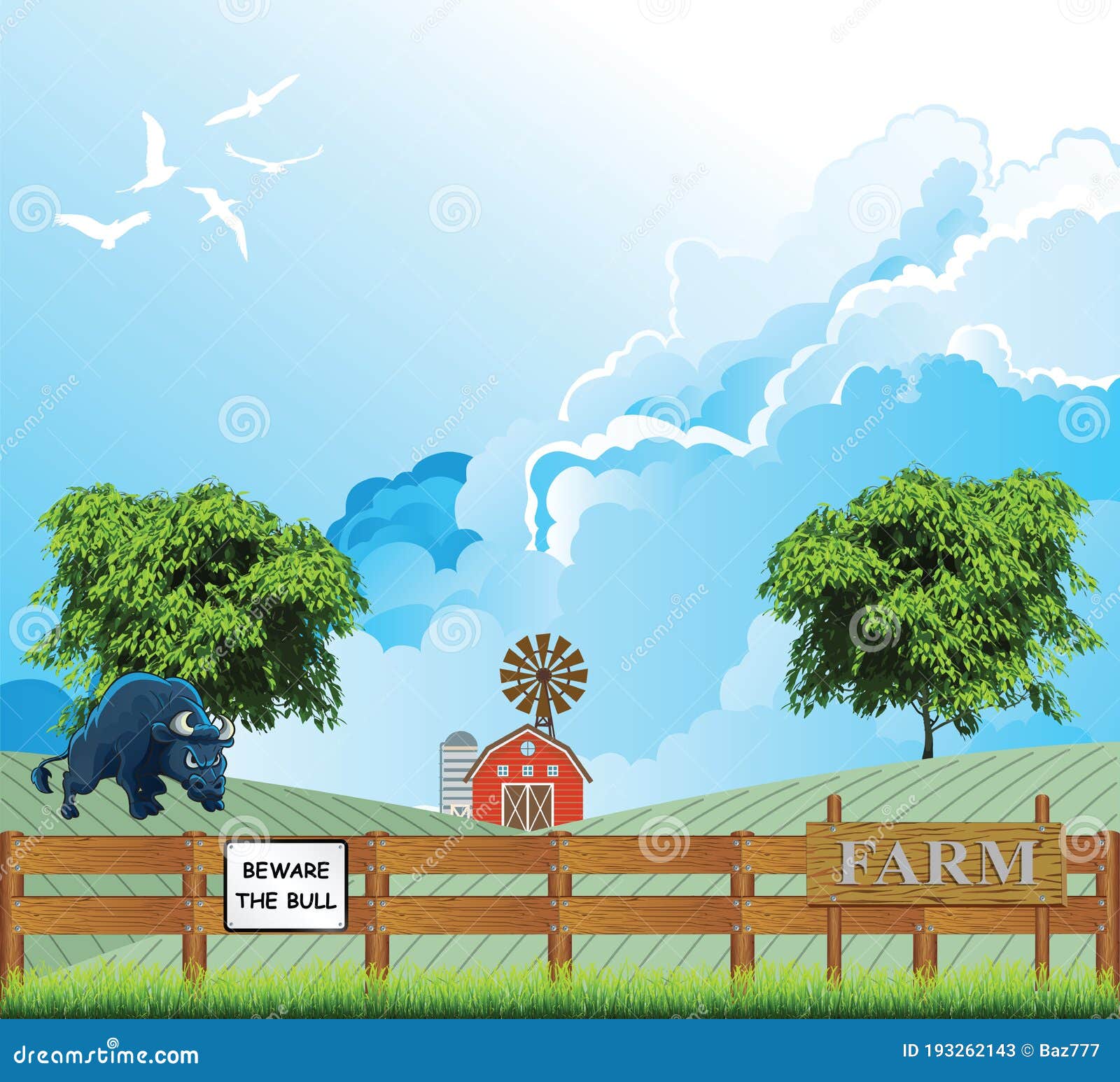 Beware Of The Bull Hazard Sign Icon Of 3 Types Color, Black And White ...