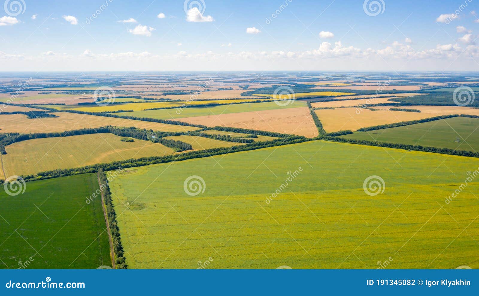Field Geometry, Top View of Multi-colored Fields As If Drawn on a Ruler ...