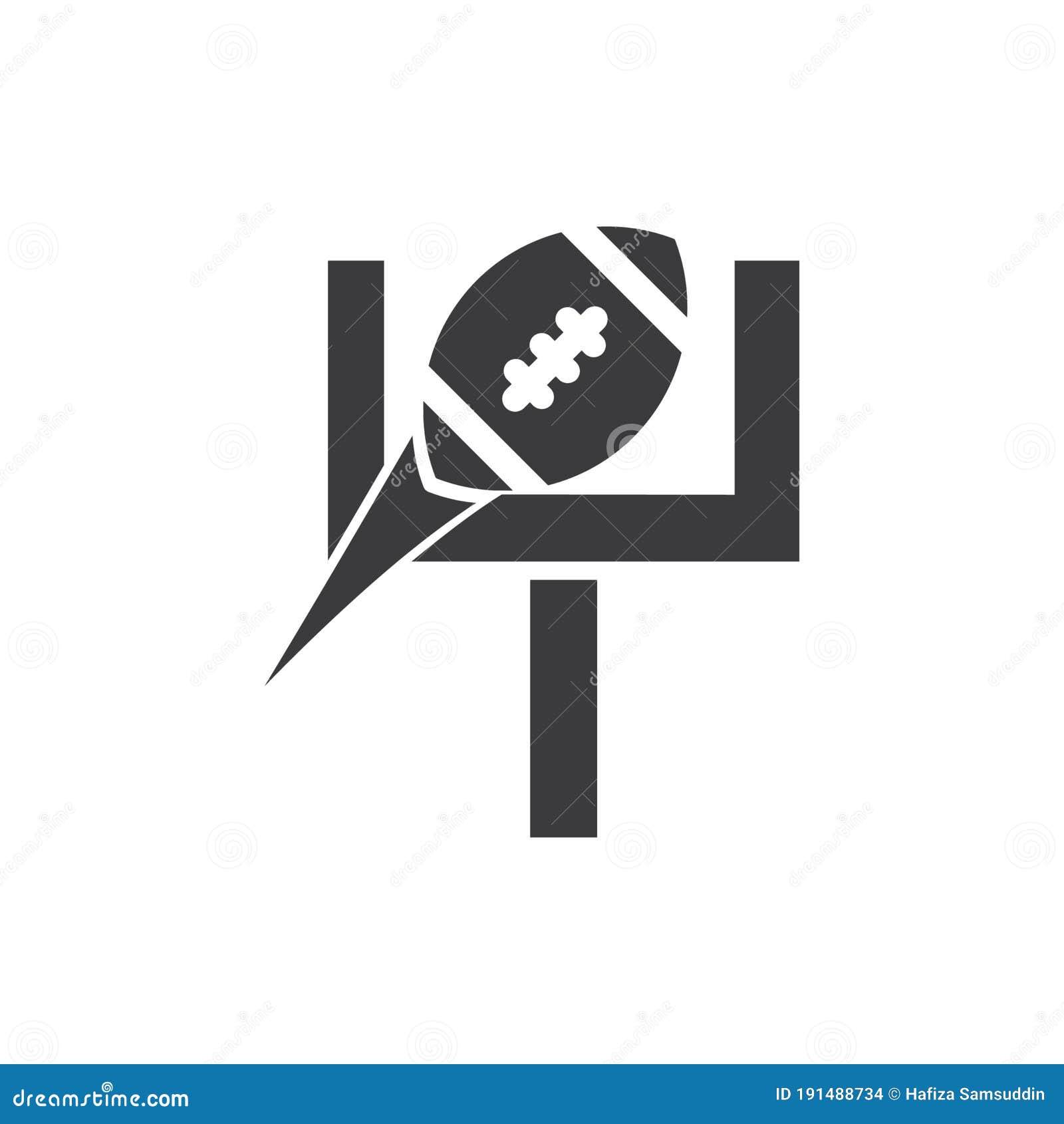 Field Goal. Vector Illustration Decorative Design Stock Vector ...