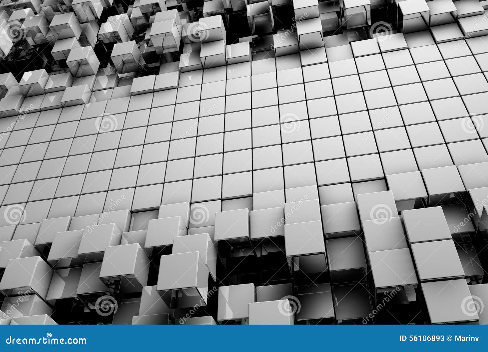 Field of gray 3d cubes stock illustration. Illustration of corporate ...