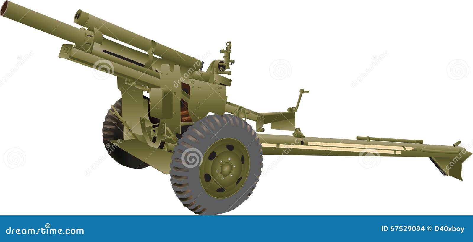 Field Gun stock vector. Illustration of object, green - 67529094