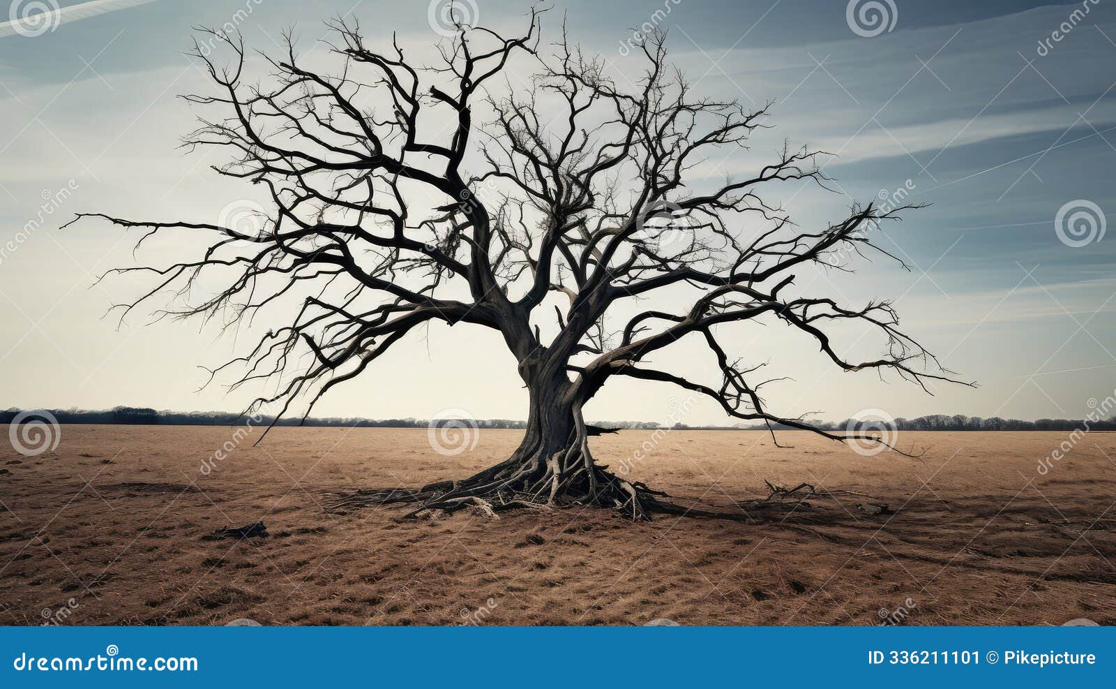A Field Of Dead Crops Under A Scorching Sun Because Of Global Warming ...