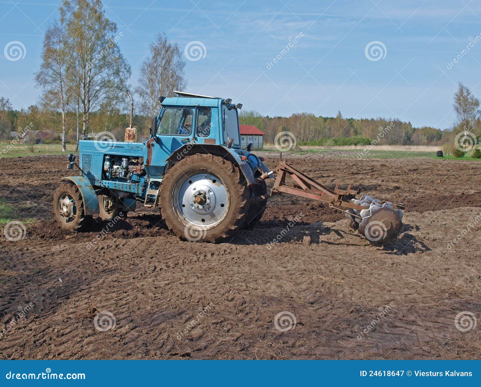 Field harrowing stock image. Image of field, sharp, spring - 24618647