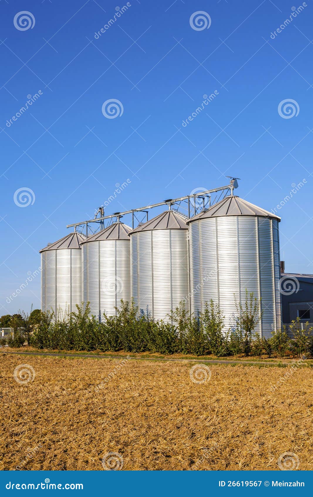 Field in harvest with silo stock image. Image of farm - 26619567