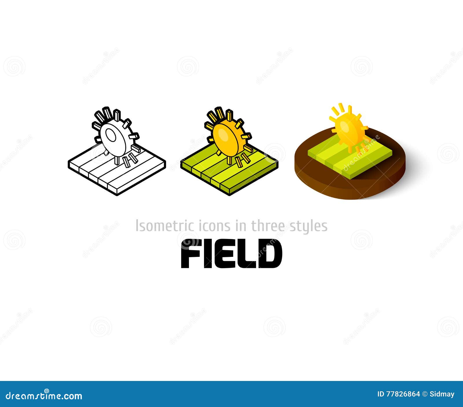 Field Icon in Different Style Stock Vector - Illustration of graphic ...