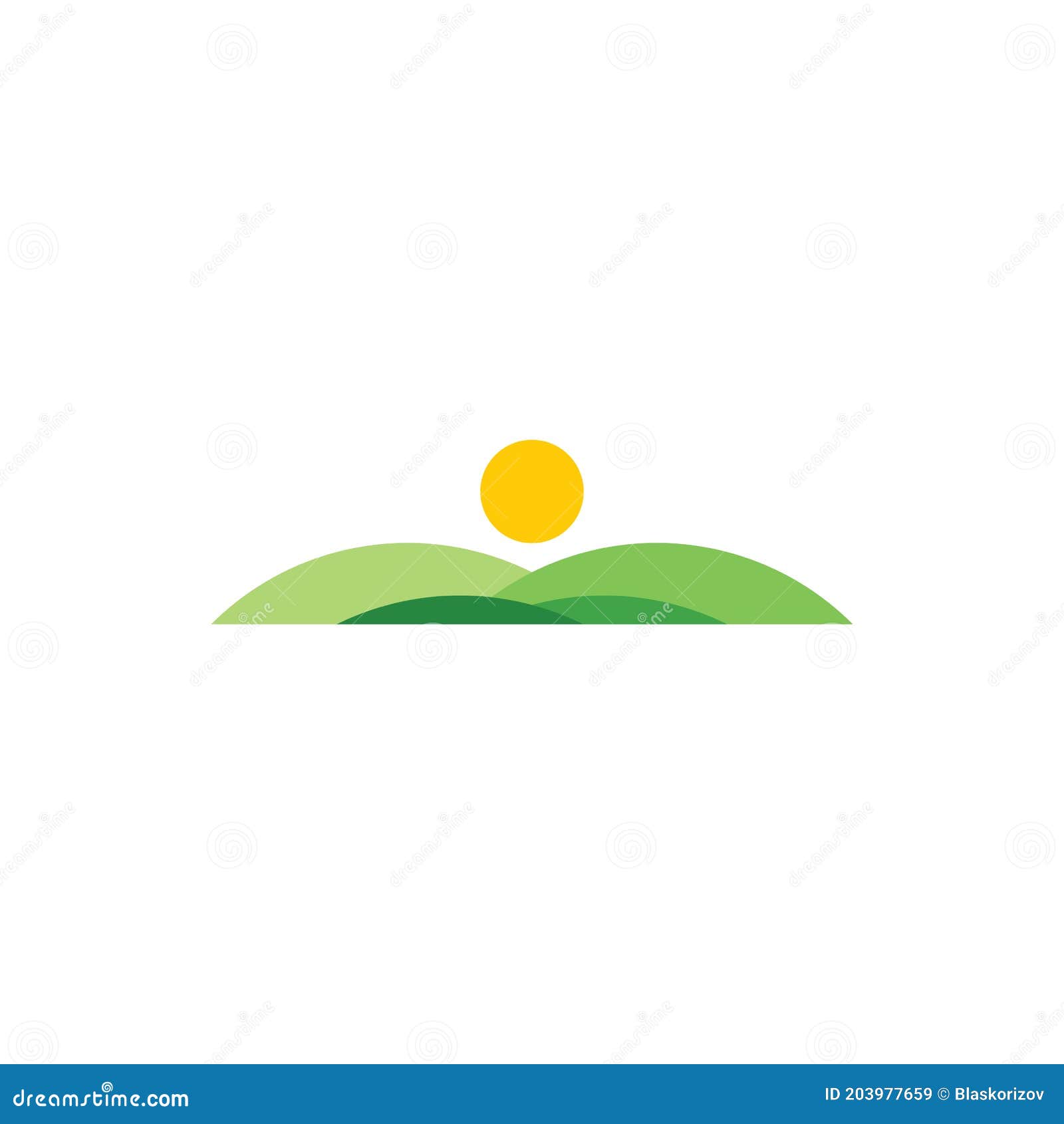 Field Icon Landscape Logo Design Element Vector Stock Vector ...