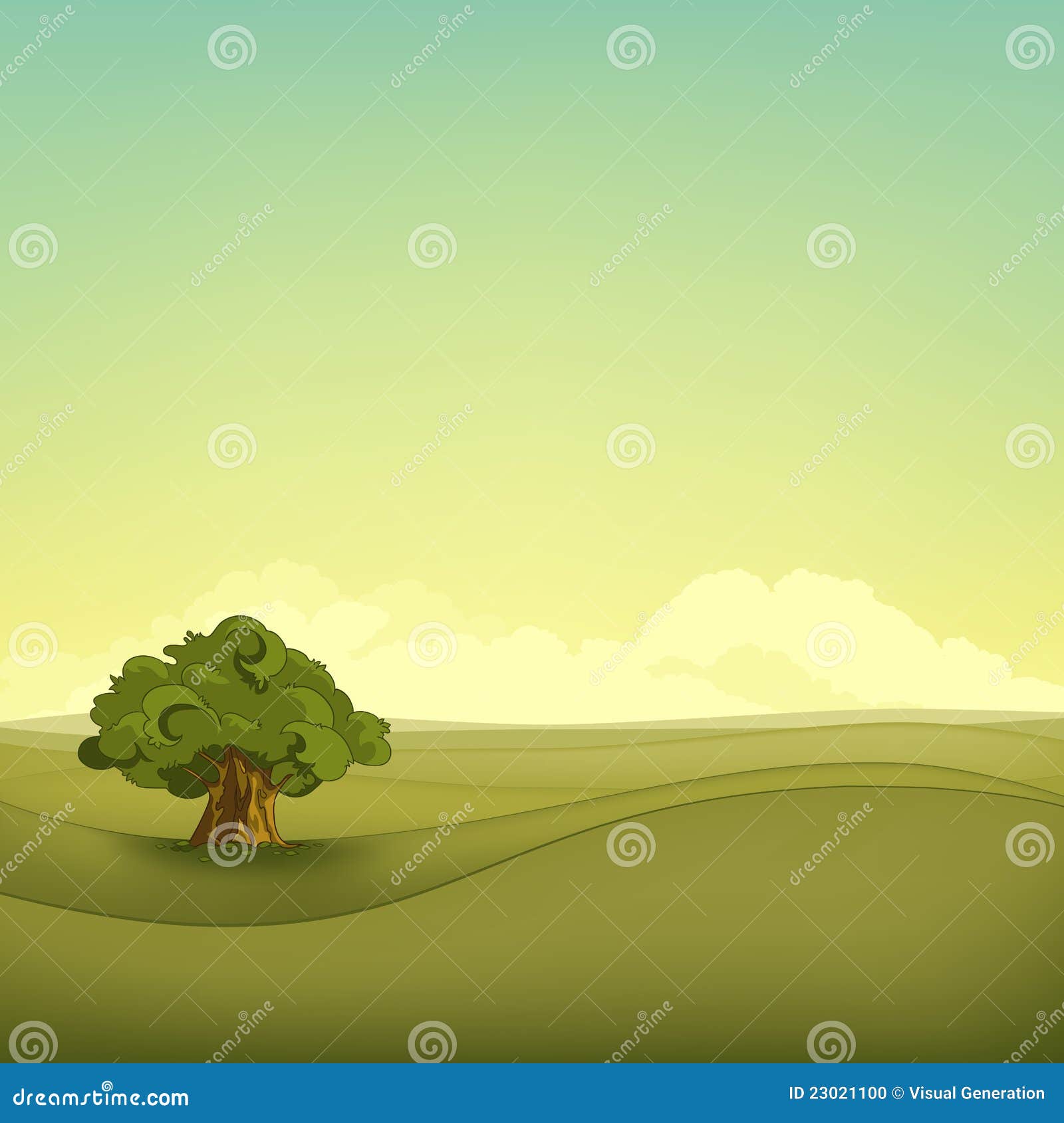 Field Landscape stock vector. Illustration of outdoors - 23021100