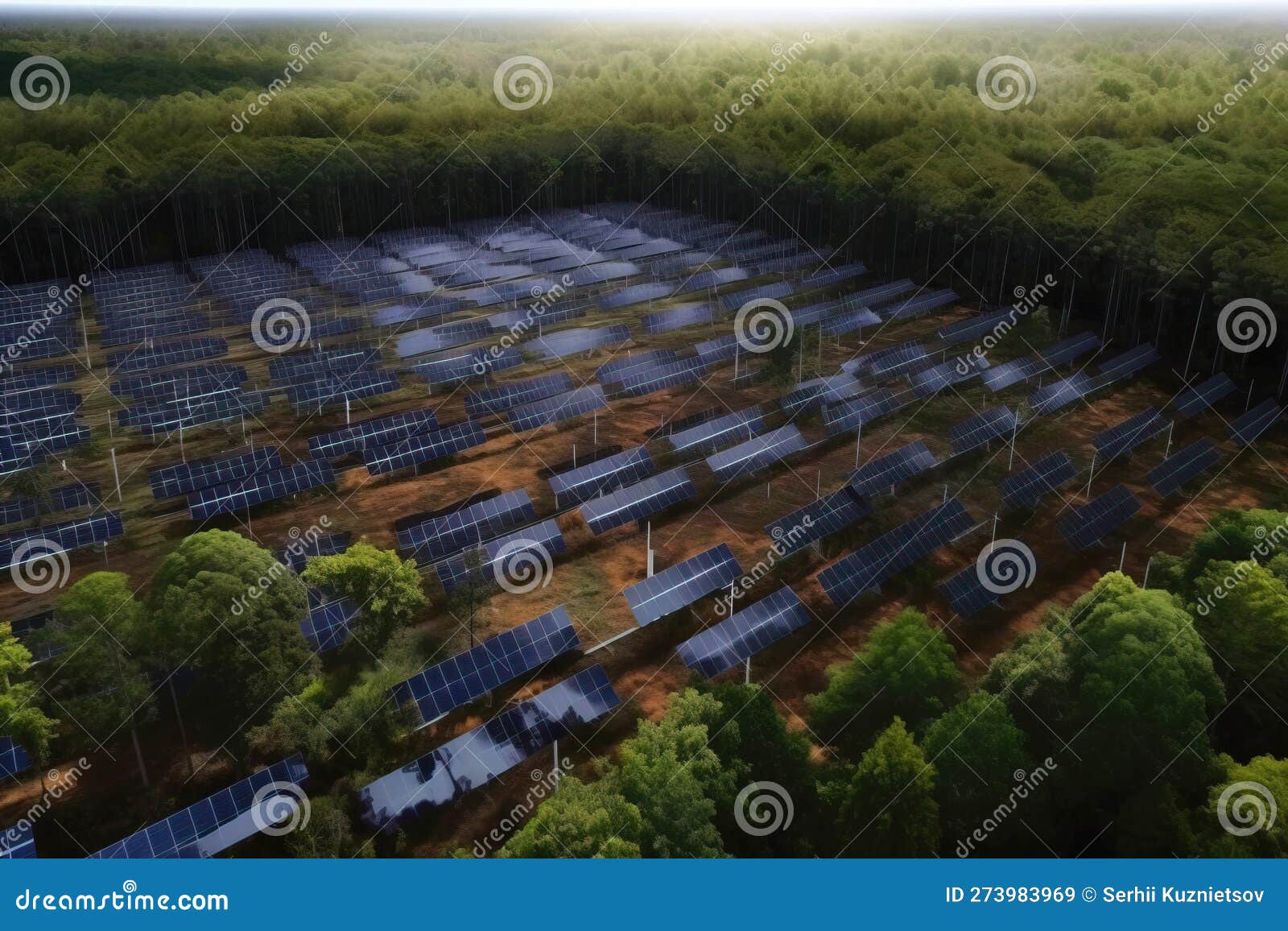 Field with Many Solar Panels, Alternative Source. Clean Technologies of ...