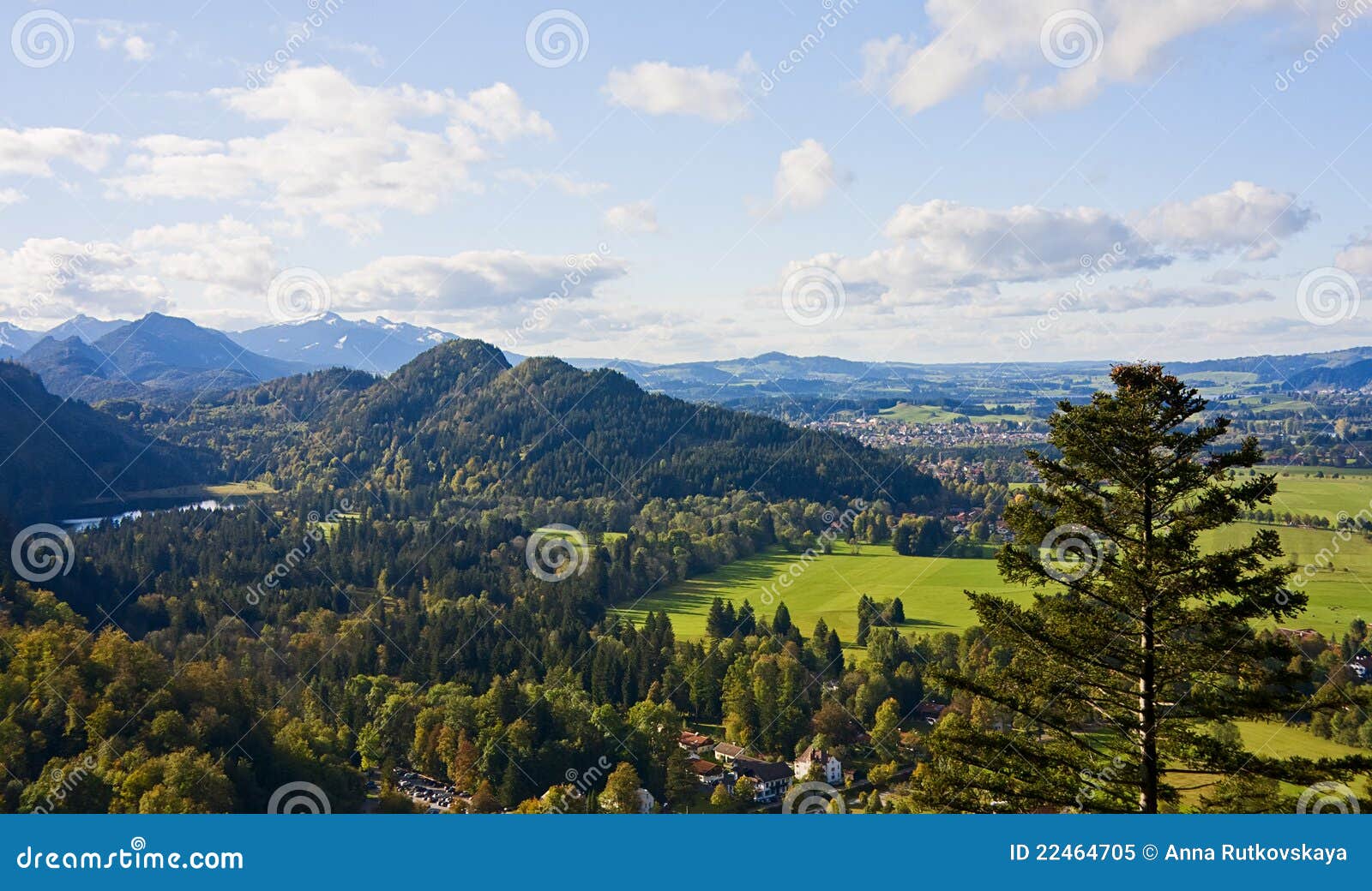 Field and Mountain Landscape, Bavaria, Germany Stock Image - Image of ...