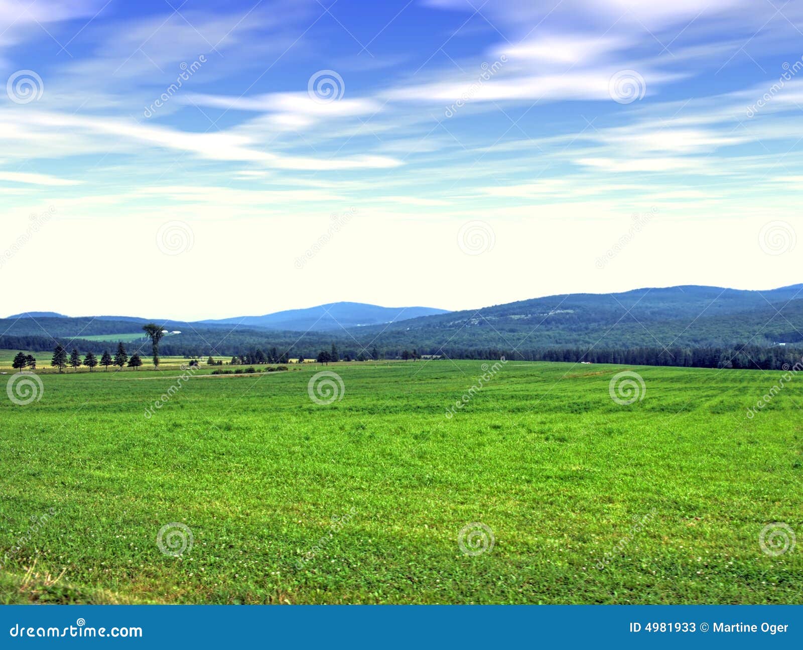 Field and Mountains Landscape Stock Image - Image of clouds, line: 4981933