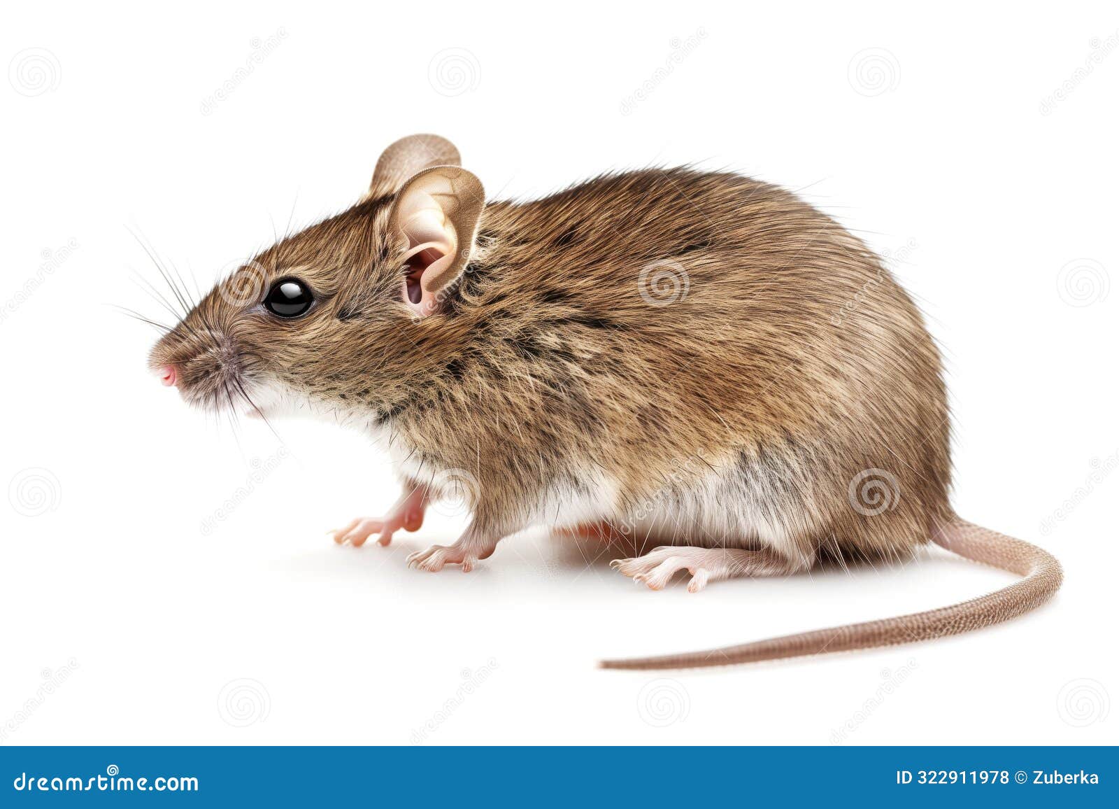 Field Mouse on White stock illustration. Illustration of copy - 322911978