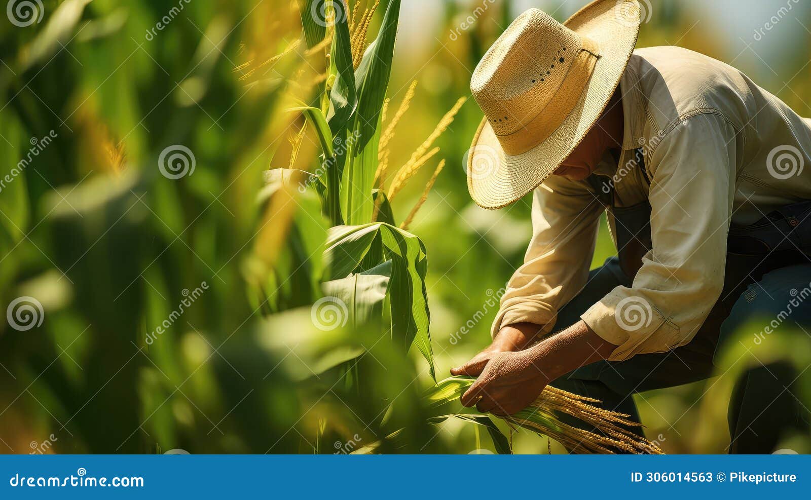 Field picking corn stock illustration. Illustration of ucopia - 306014563