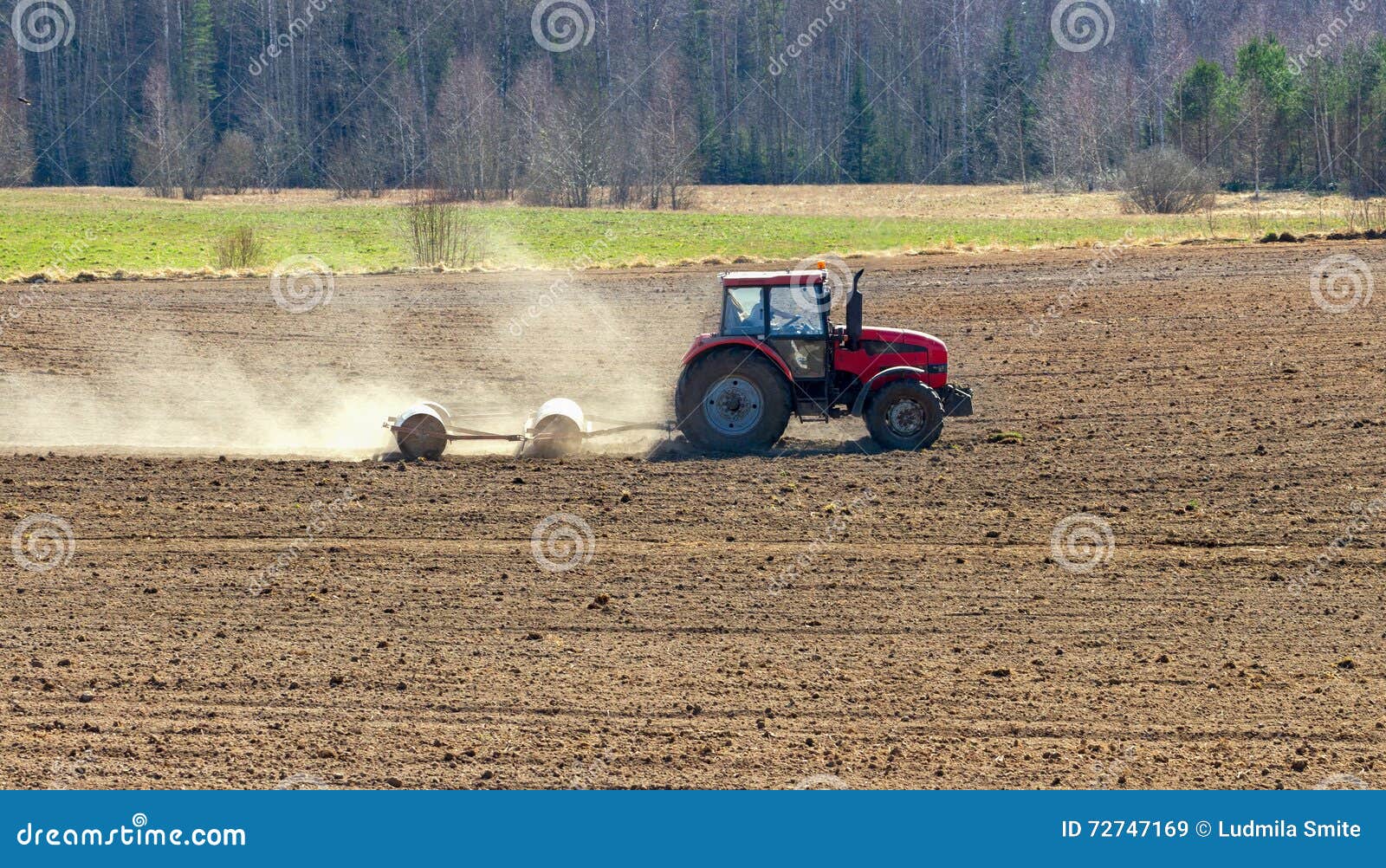 Field Preparation for Spring Planting. Stock Image - Image of planting ...