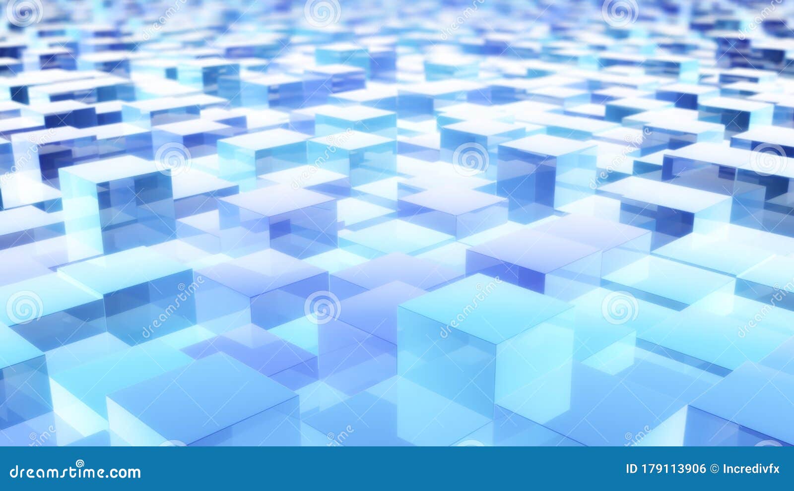 Field of Reflective Abstract Ice Cubes Floating Up and Down - Abstract ...