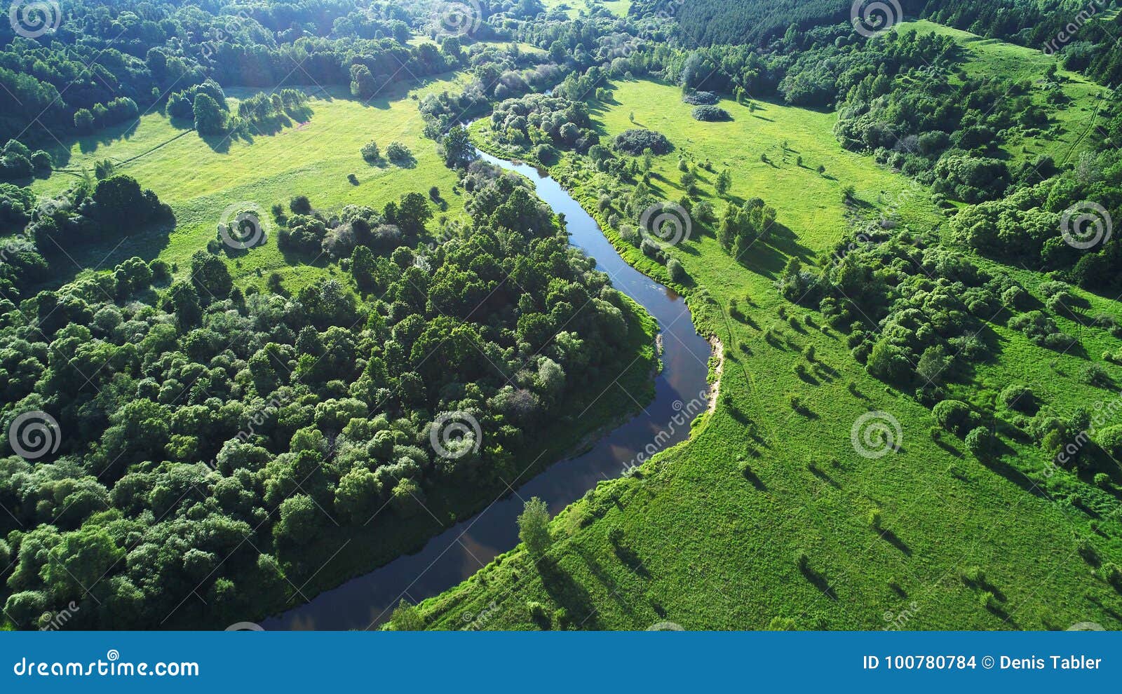 Field and river stock photo. Image of grass, stream - 100780784