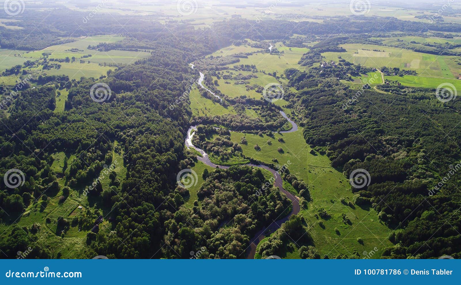 Field and river stock photo. Image of tranquil, outdoors - 100781786