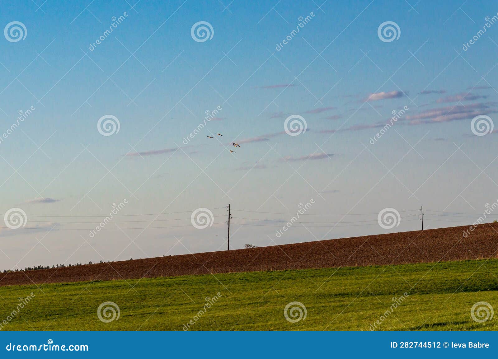 Field with a Sloping Horizon in the Countryside. Clouds in the Sky ...