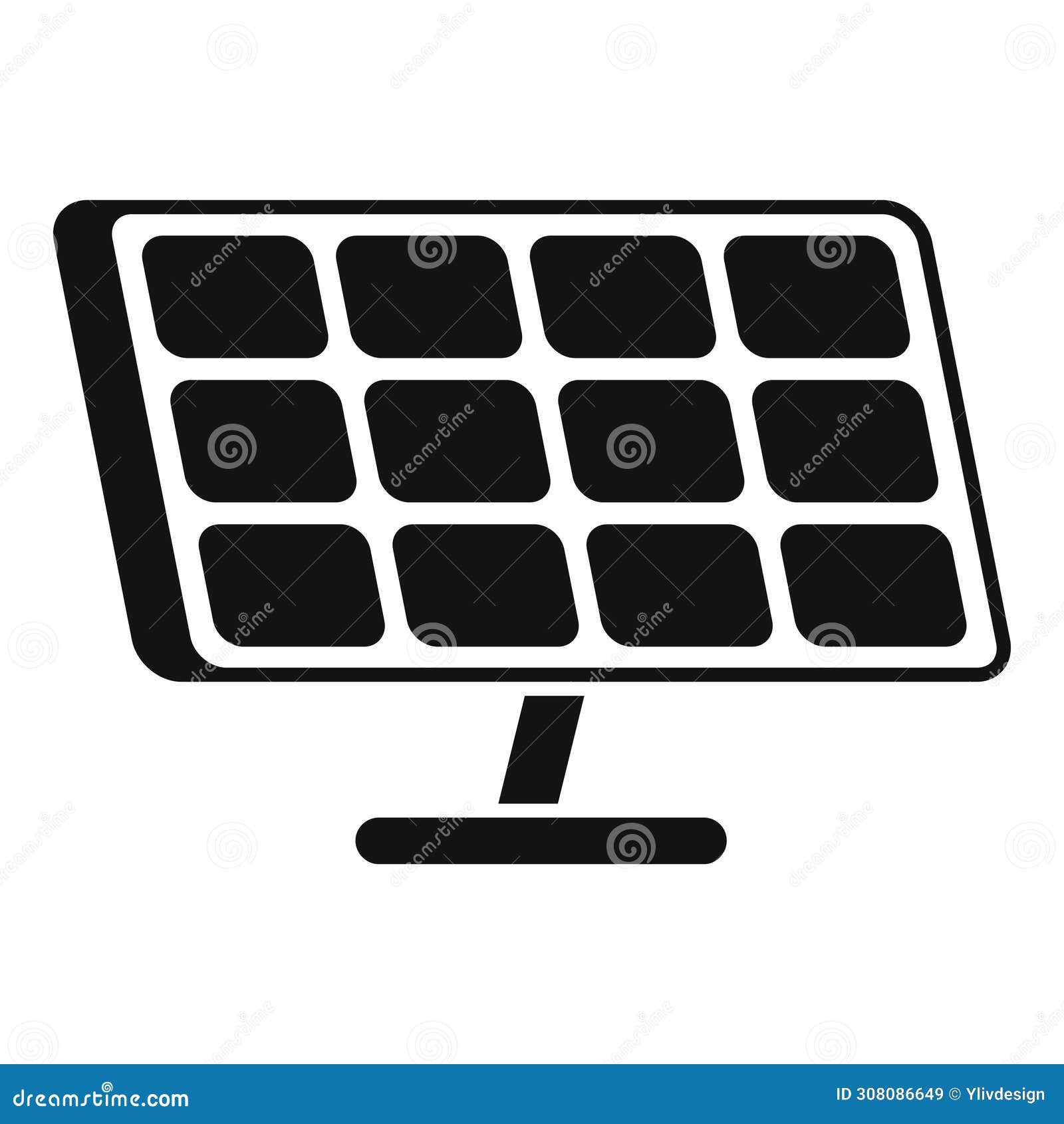 Field Solar Panel Icon Simple Vector. Lamp Cell Power Stock ...