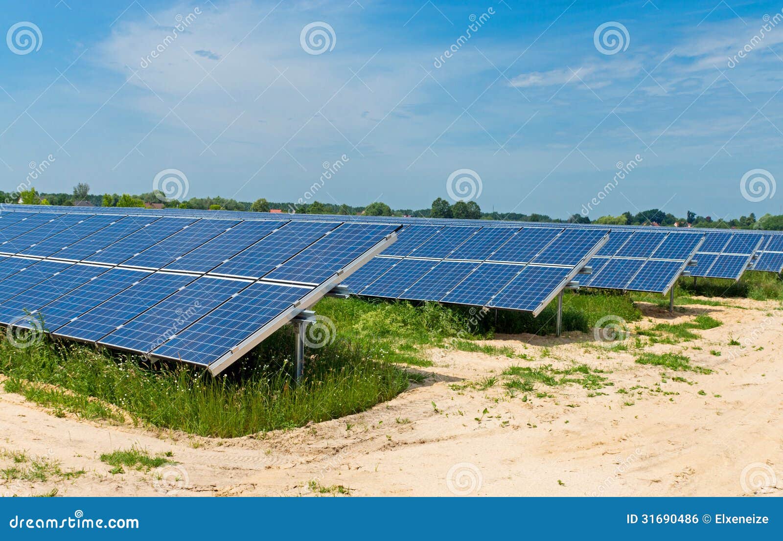 Field of solar panels stock photo. Image of innovative - 31690486