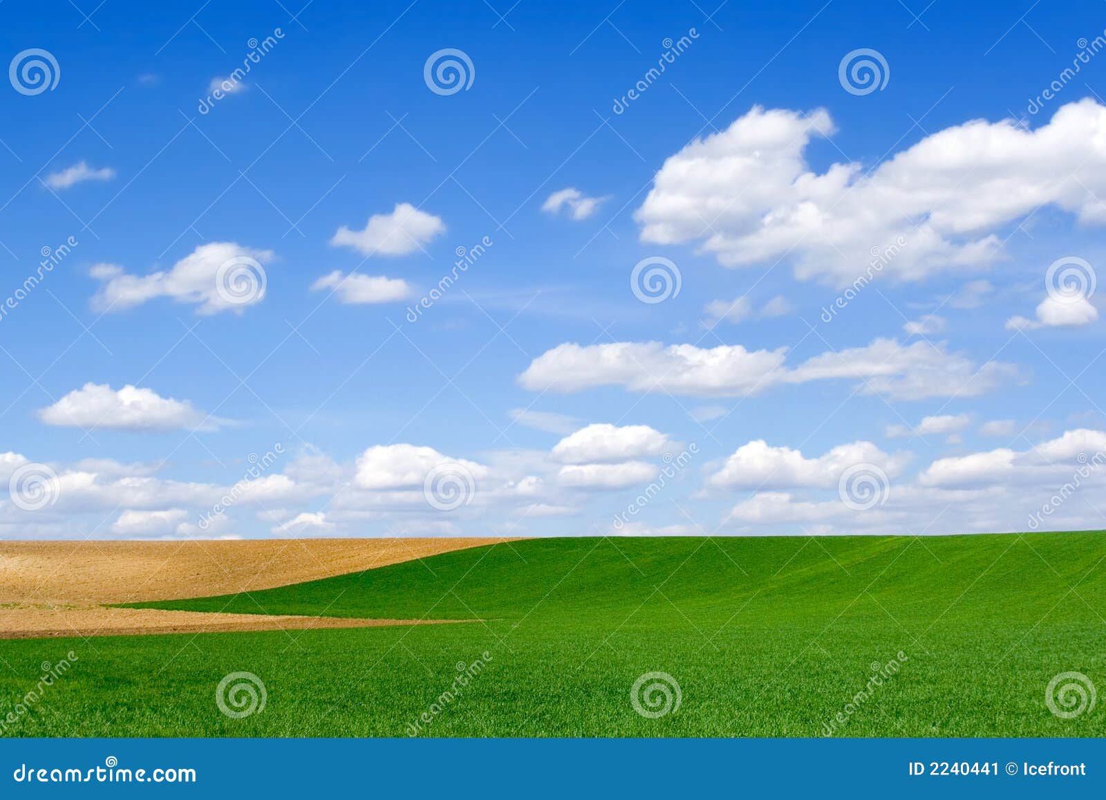 Field at spring stock image. Image of puffy, environment - 2240441
