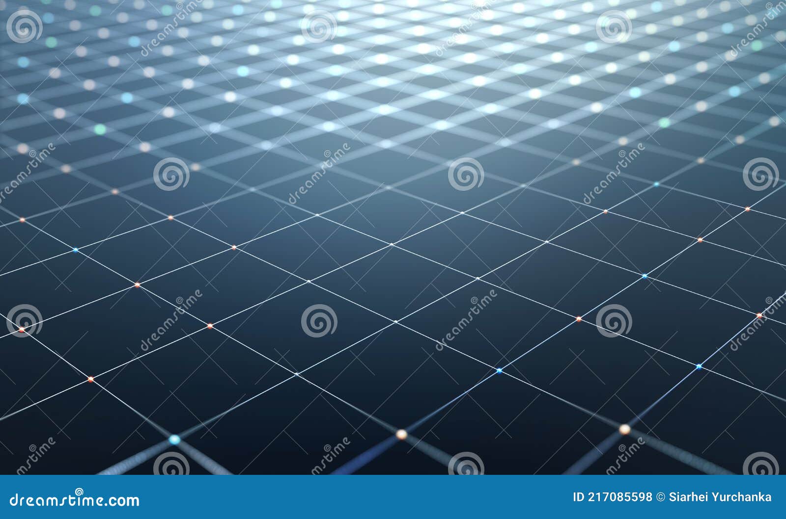 Field of Squares, Grid Background, Global Network Stock Illustration ...