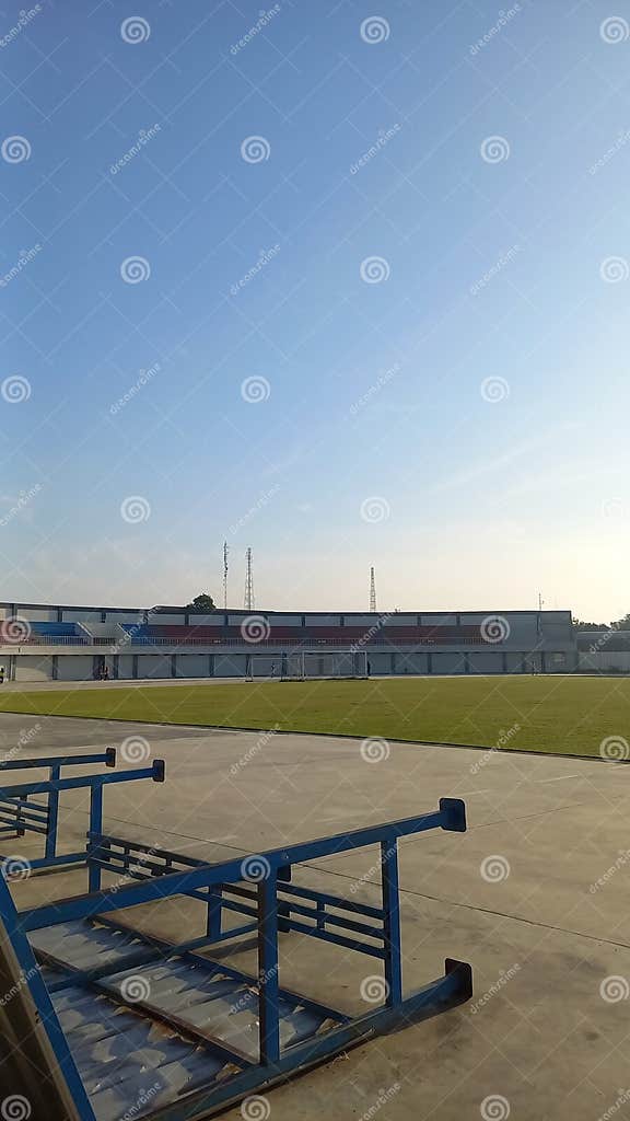 Field at the Stadium in the Morning Stock Photo - Image of morning ...