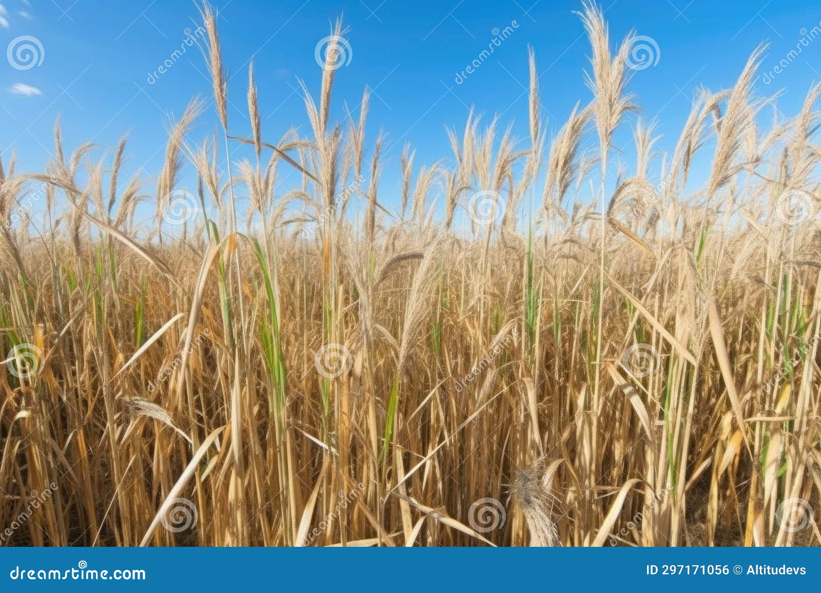 Field of Switchgrass, a Common Source for Biofuel Stock Photo - Image ...