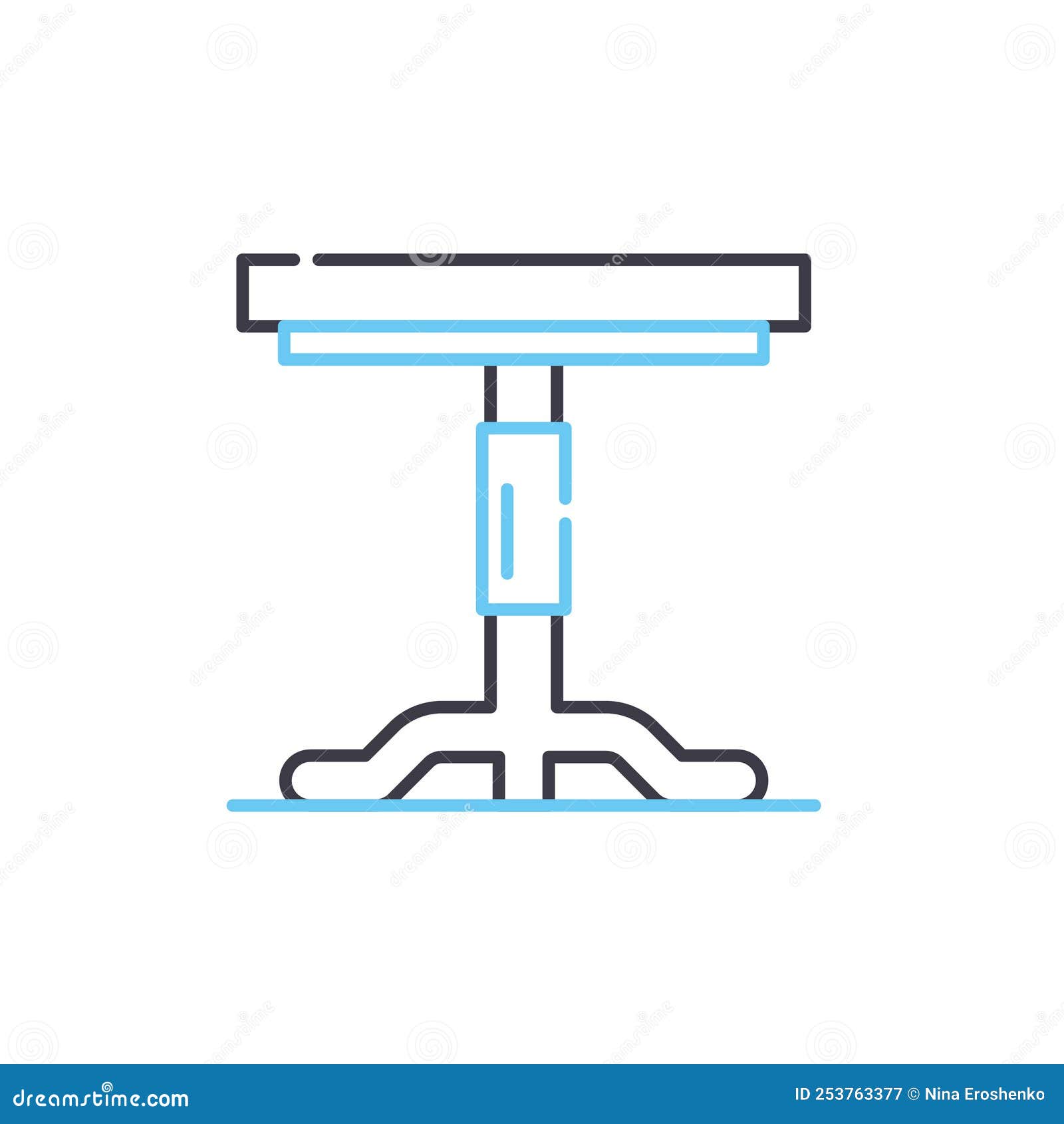 Field Table Line Icon, Outline Symbol, Vector Illustration, Concept ...