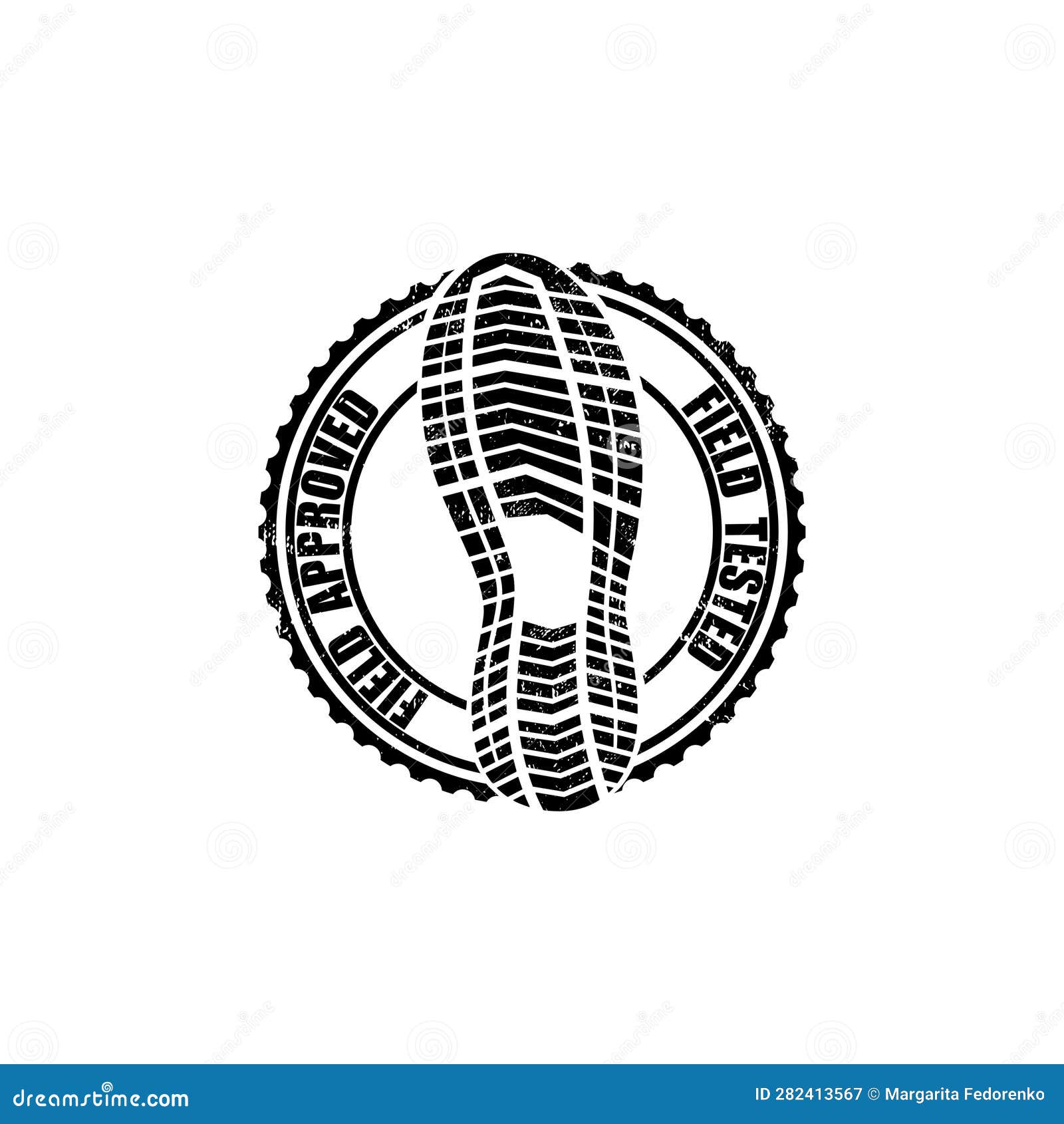 Field Tested, Field Approved Boot Foot Stamp Design Stock Vector ...