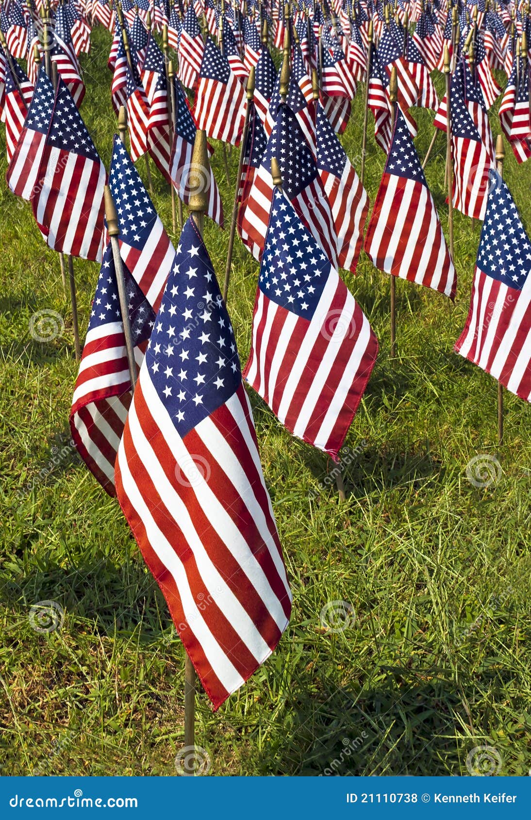 Field of United States Flags Stock Photo - Image of flags, memorial ...
