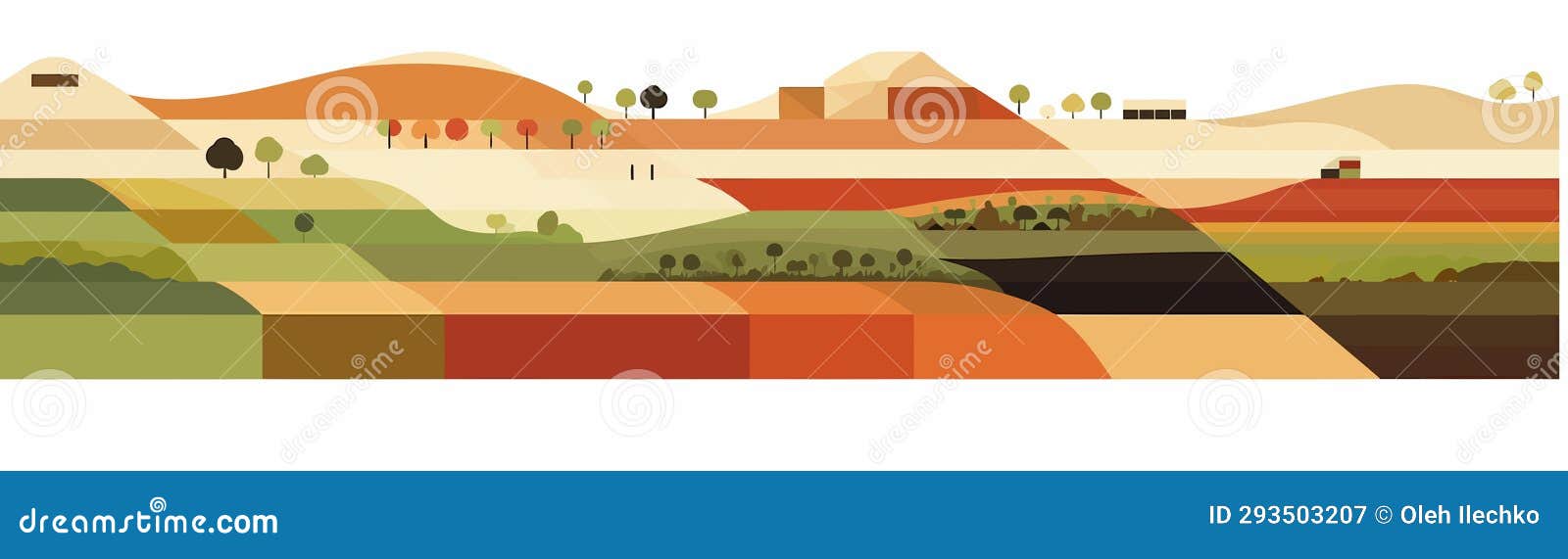 Field Vector Simple 3d Smooth Cut and Paste White Isolated Illustration ...