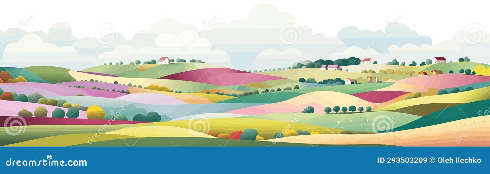 Field Vector Simple 3d Smooth Cut and Paste White Isolated Illustration ...