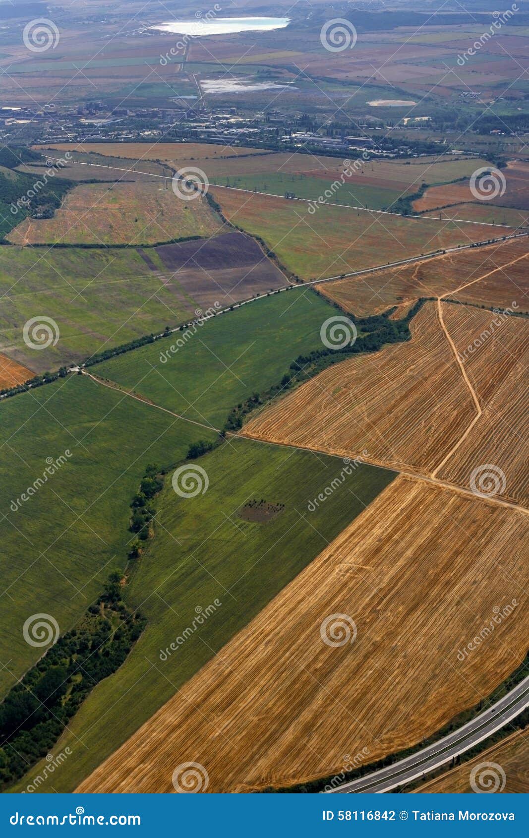 Field - view from above. stock photo. Image of nature - 58116842