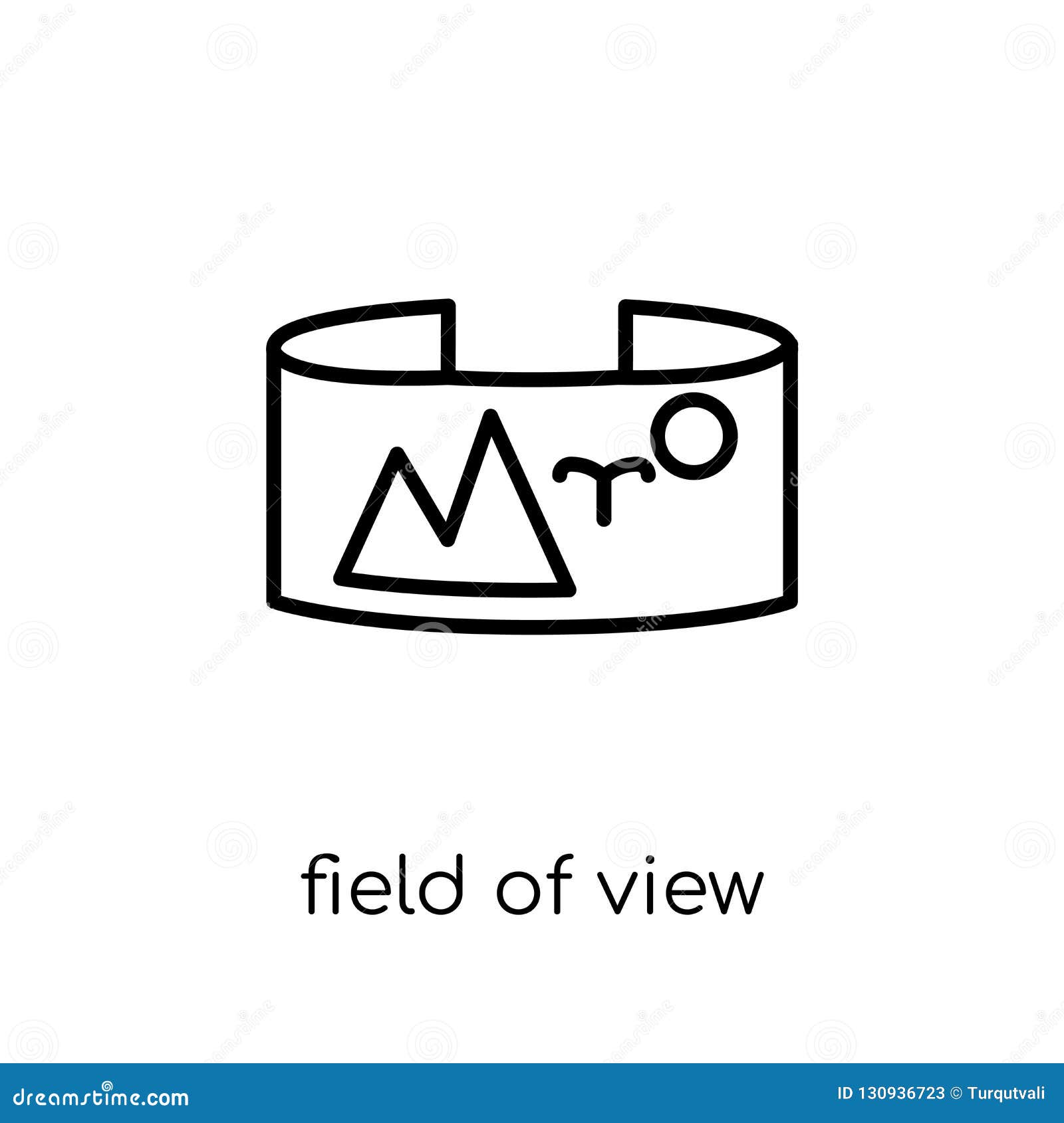 Field of View Icon. Trendy Modern Flat Linear Vector Field of Vi Stock ...
