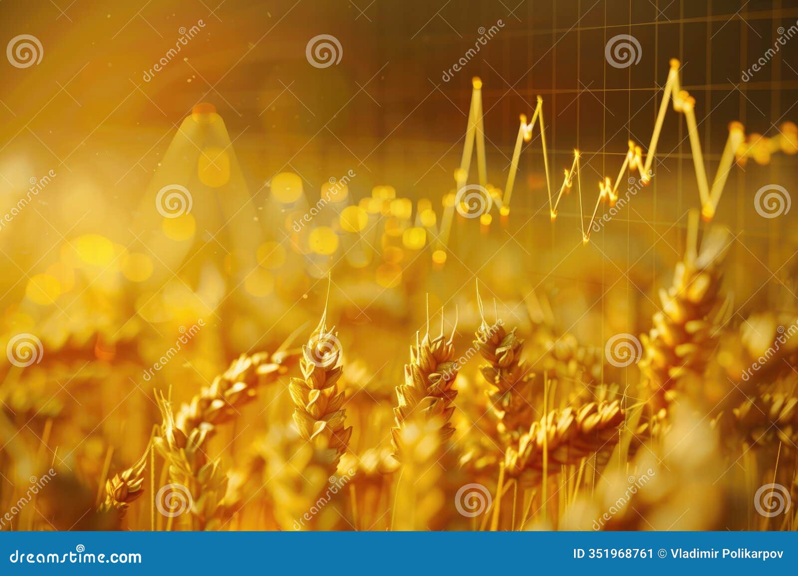 A Field of Wheat with a Chart in the Background, Suitable for Business ...