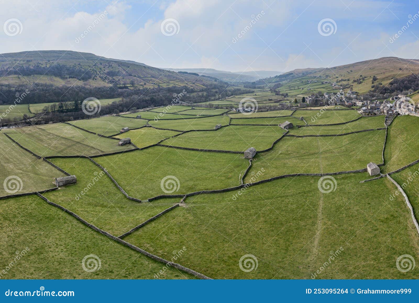 Fields Around Gunnerside in Swaledale Stock Photo - Image of patchwork ...