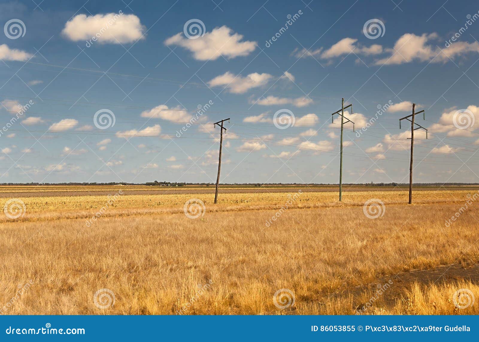 Fields of Australian Agricultural Landscape Stock Image - Image of ...