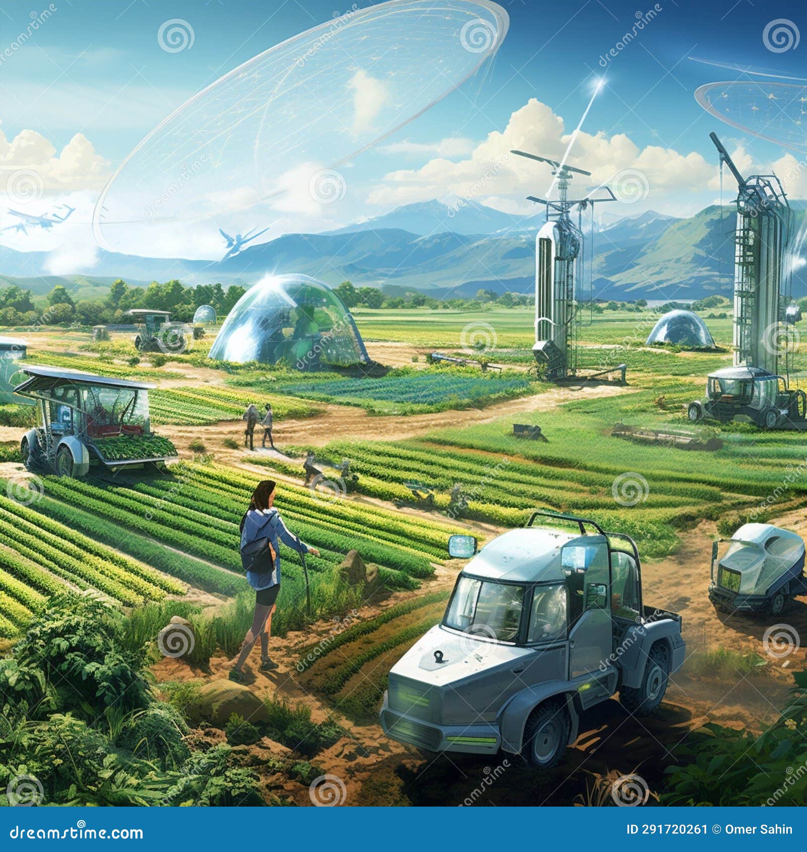 Fields of Change: Embracing Sustainable Farming Stock Image - Image of ...