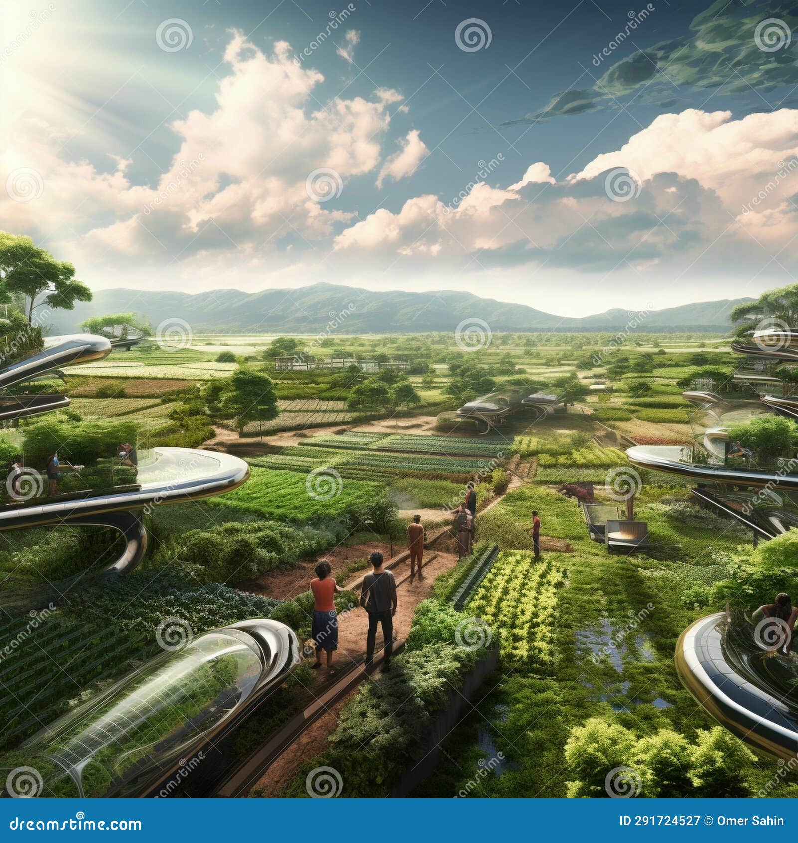 Fields of Change: Embracing Sustainable Farming Stock Image - Image of ...