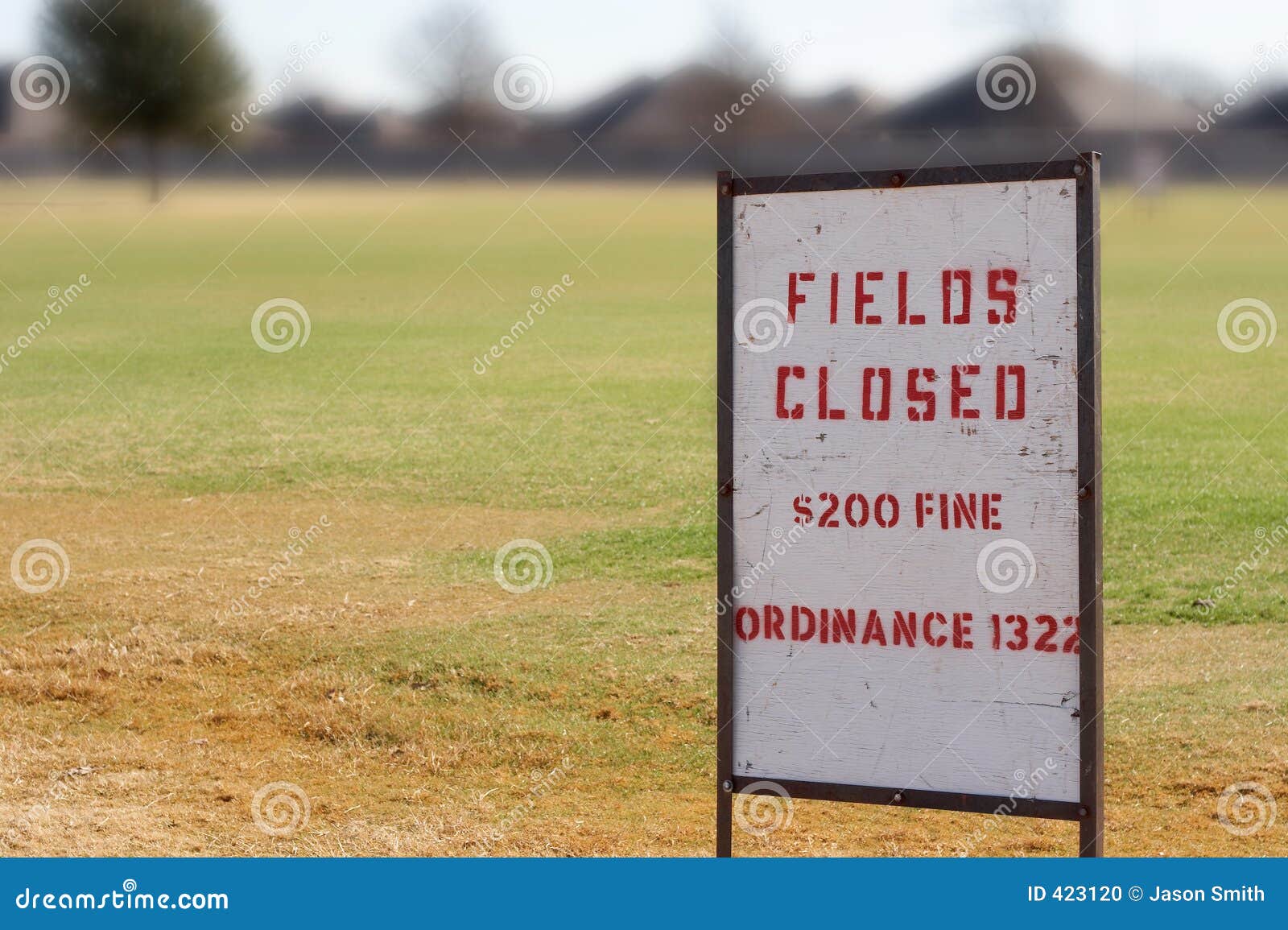 Fields closed stock photo. Image of sign, polo, field, park - 423120
