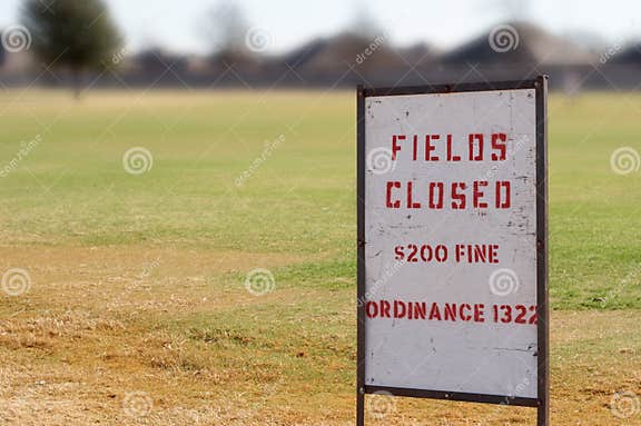 Fields closed stock photo. Image of sign, polo, field, park - 423120