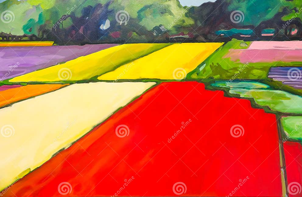 Fields of Color stock illustration. Illustration of farming - 208908358