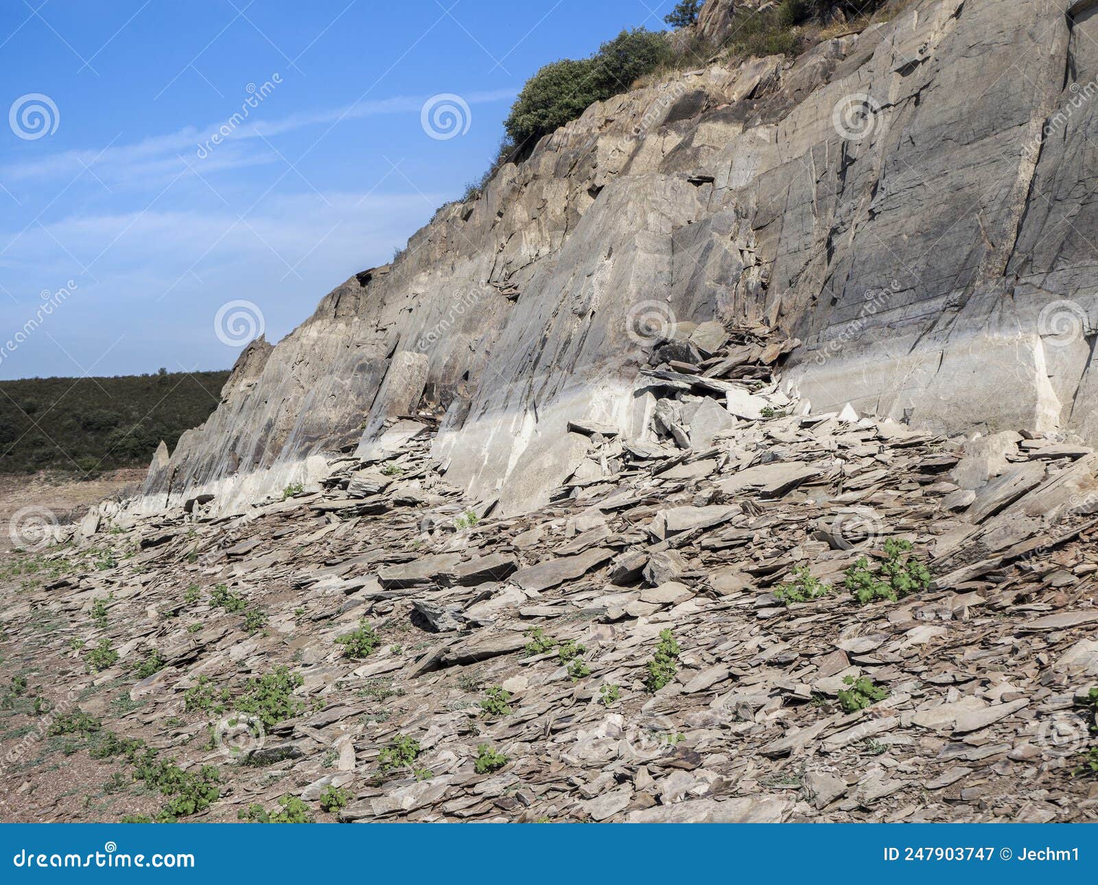 The Fields are Dry, the Ground is Broken and Grass Stock Image - Image ...
